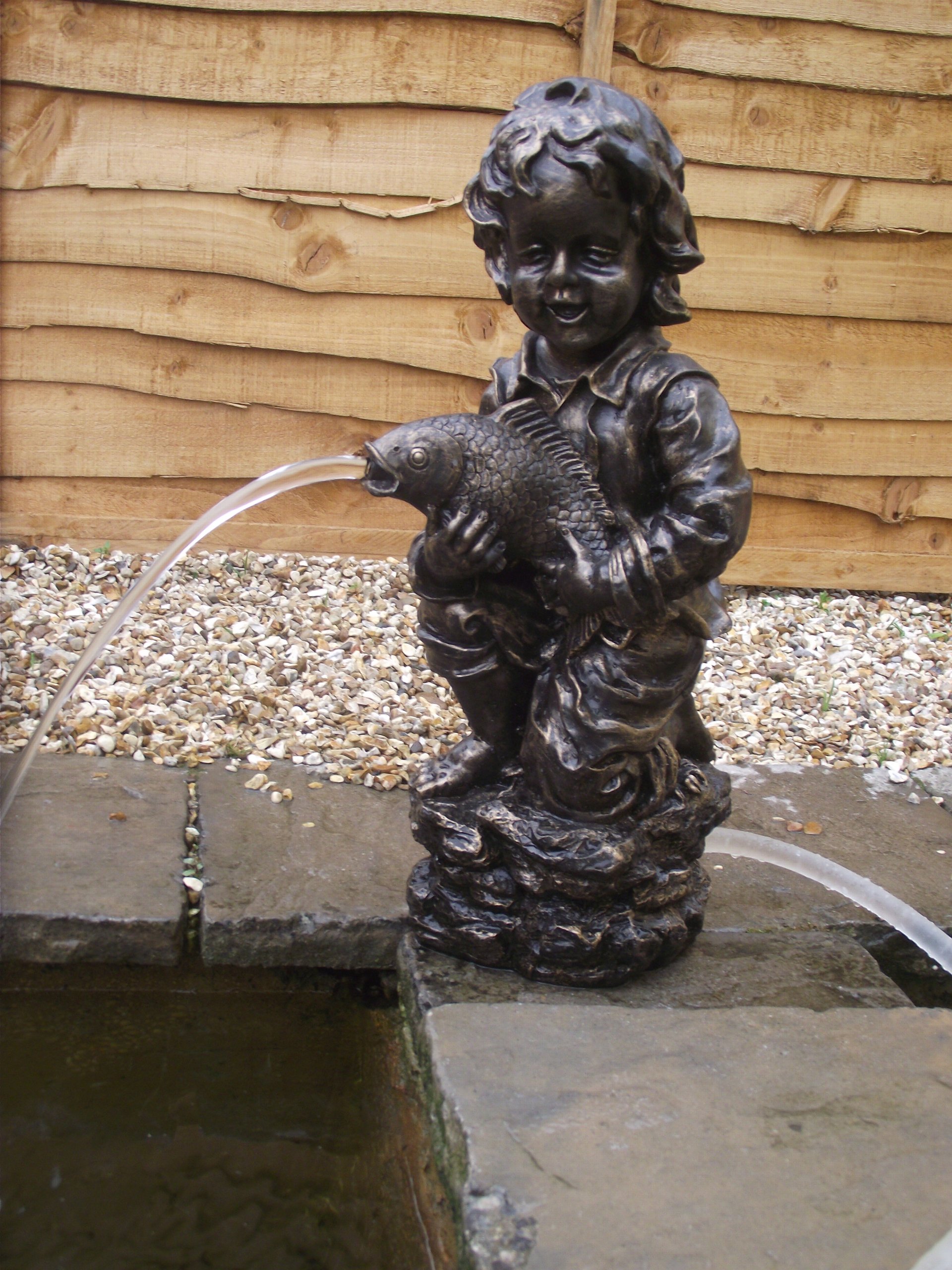 Harry Pond Holding A Spitting Koi Fish Pond Spitter Water | Desertcart ...