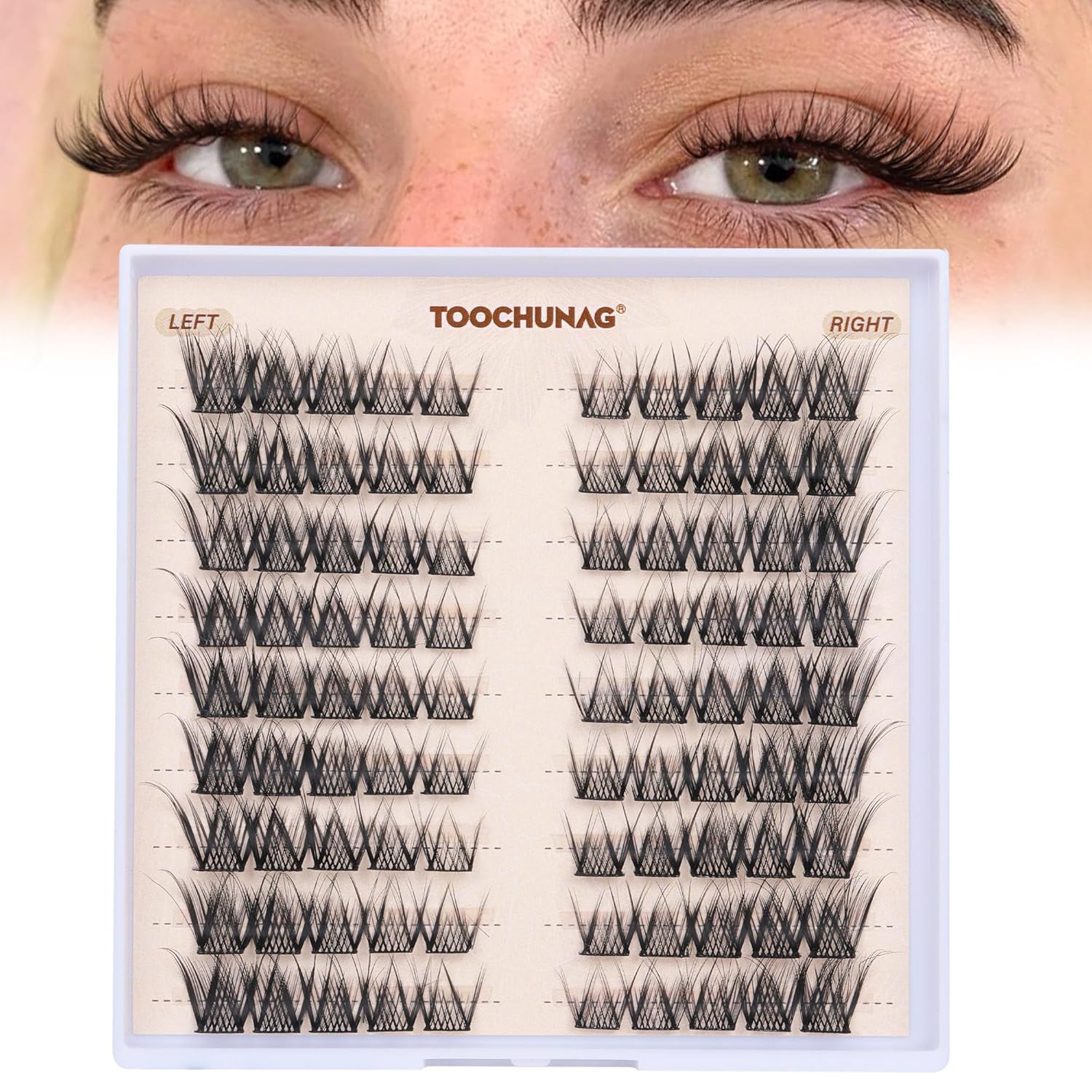 Amazon.com: TOOCHUNAG Natural Lash Clusters Eyelash Extensions Wispy ...