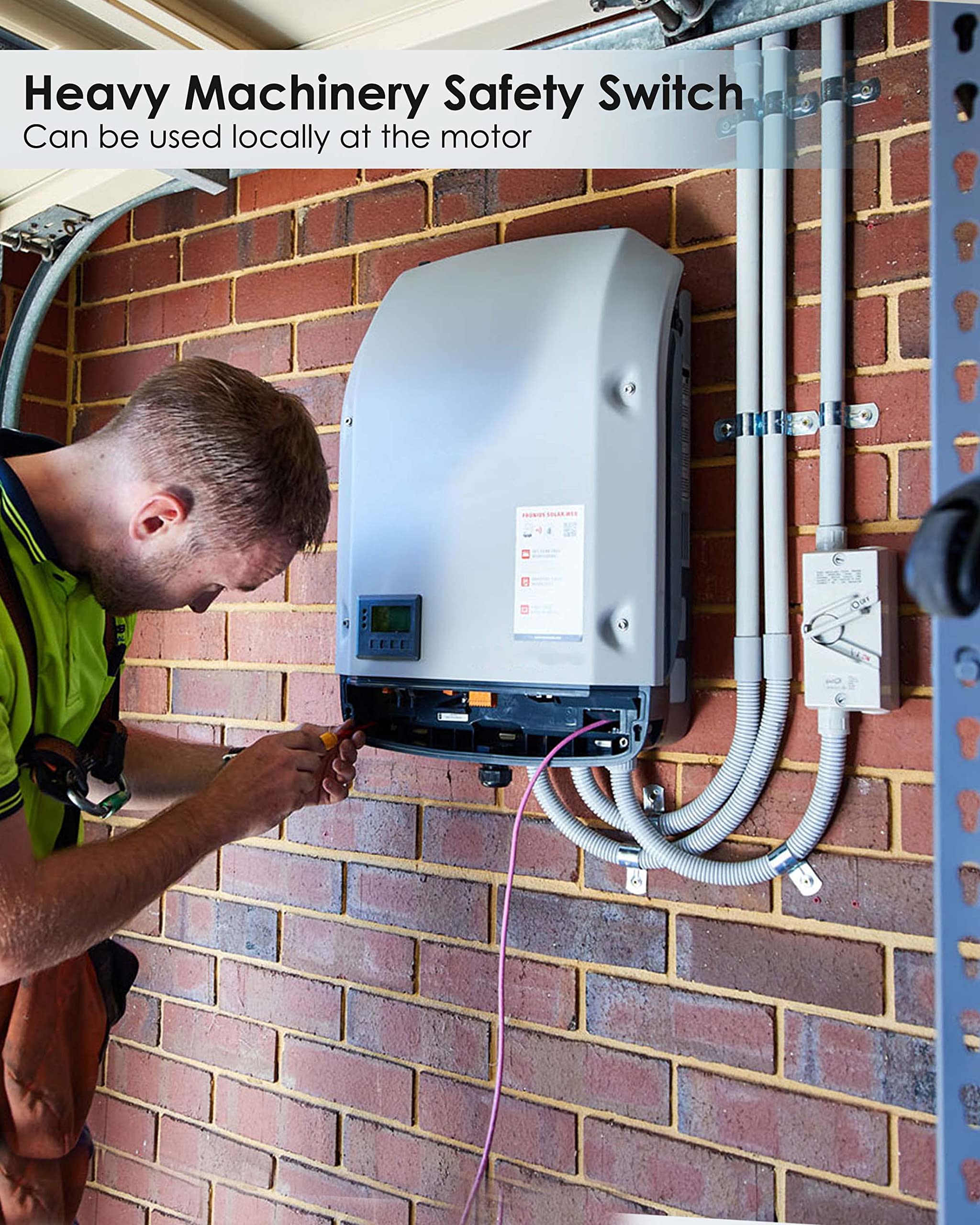 Snapklik.com : Enclosed Motor Disconnect Switch 63A 440V 3 Pole, IP65 ...