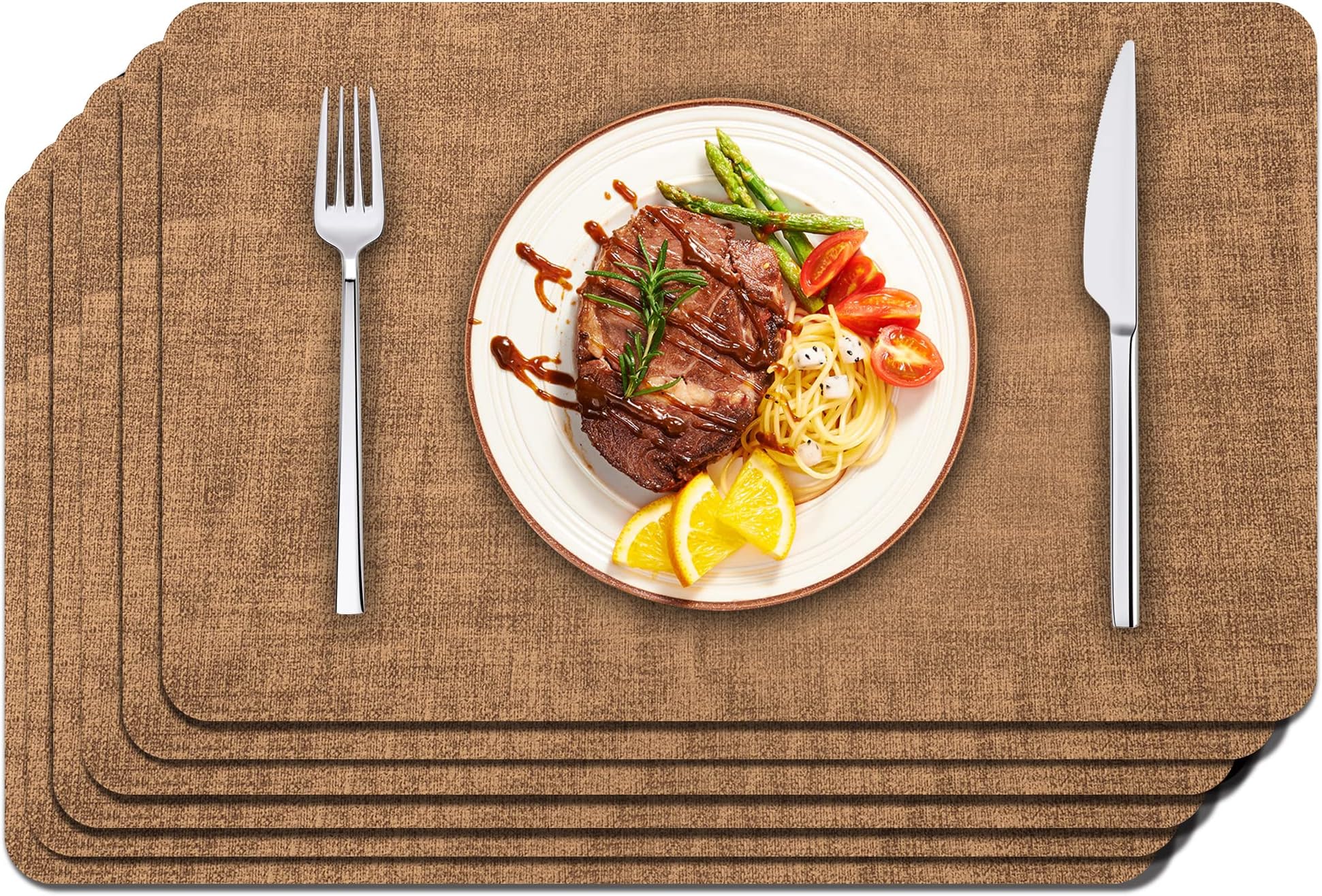 Amazon.com: Red-A Dining Table Placemats Set of 6 Heat-Resistant ...