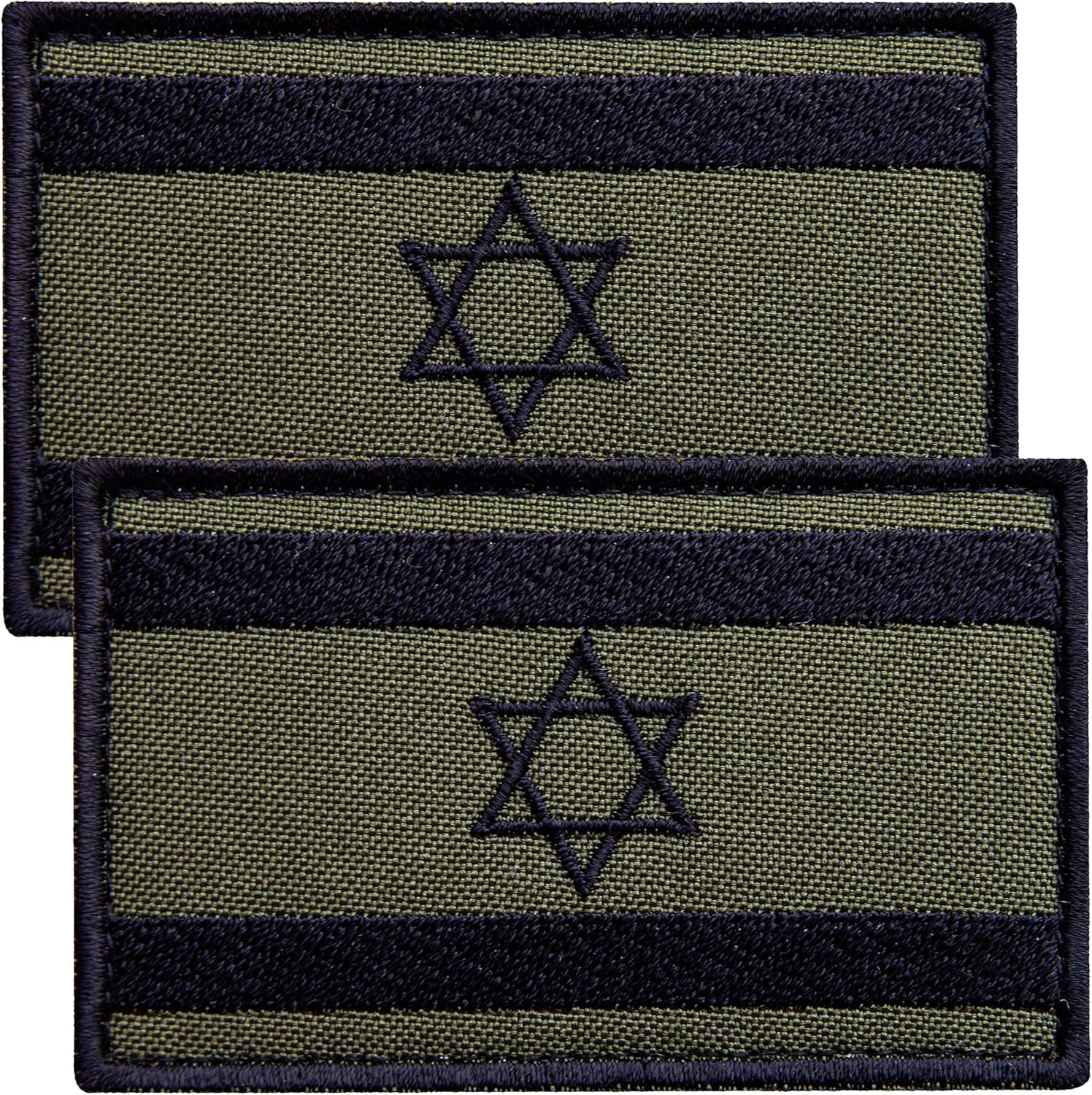 Amazon.com: Bluyellow 2Pcs Israel Flag Patch Set, Embroidered Israeli ...