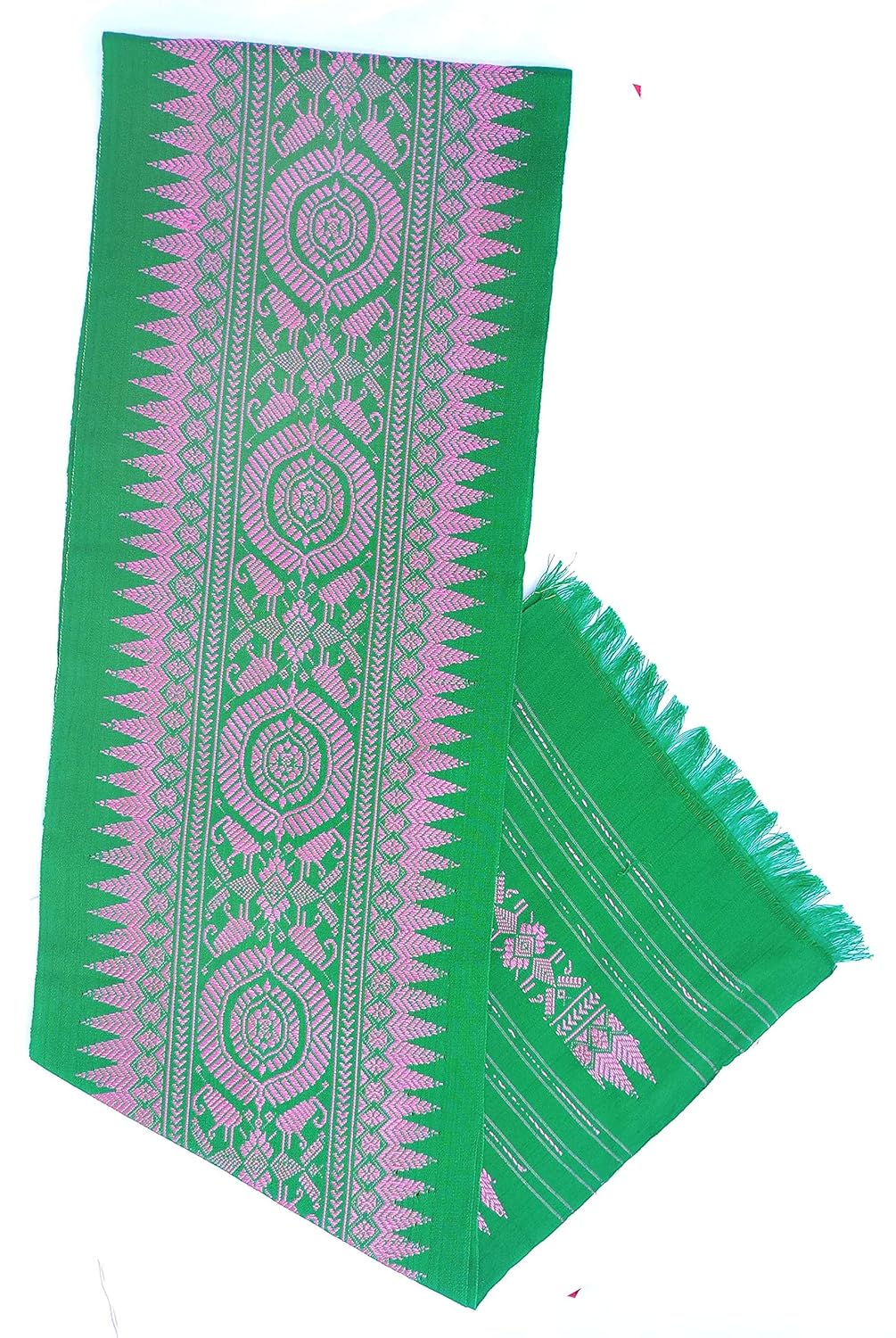 Bodo Traditional Dresses Bodo Aronai Special Stylish - Green with Pink ...