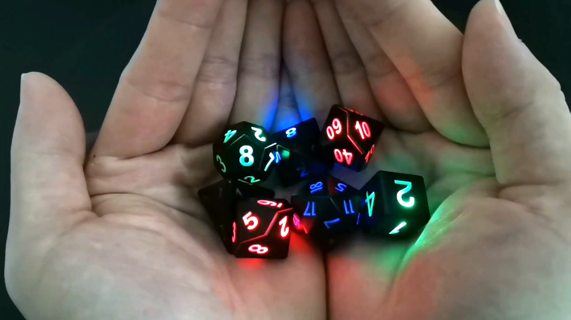 Watch Glowing DND dice set on Amazon Live