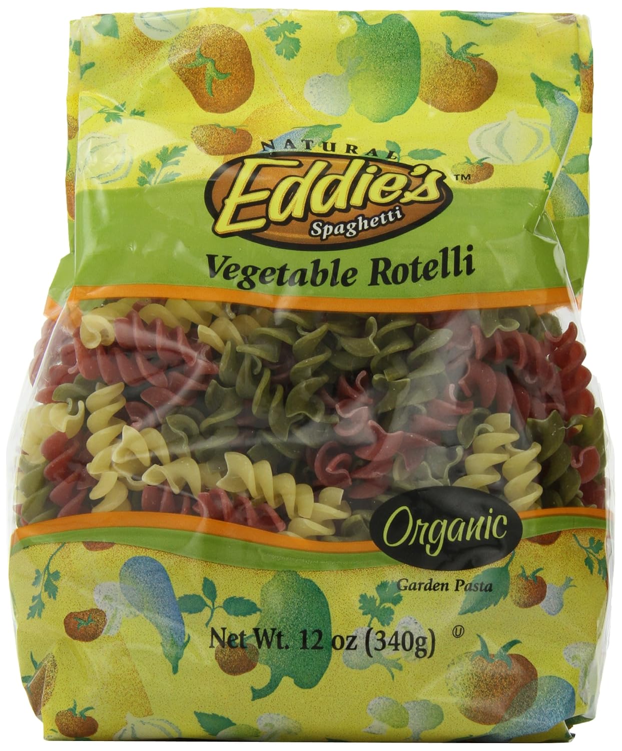 Amazon.com : Eddie's Rotelli Vegetable Pasta Organic, 12-Ounce Bags ...