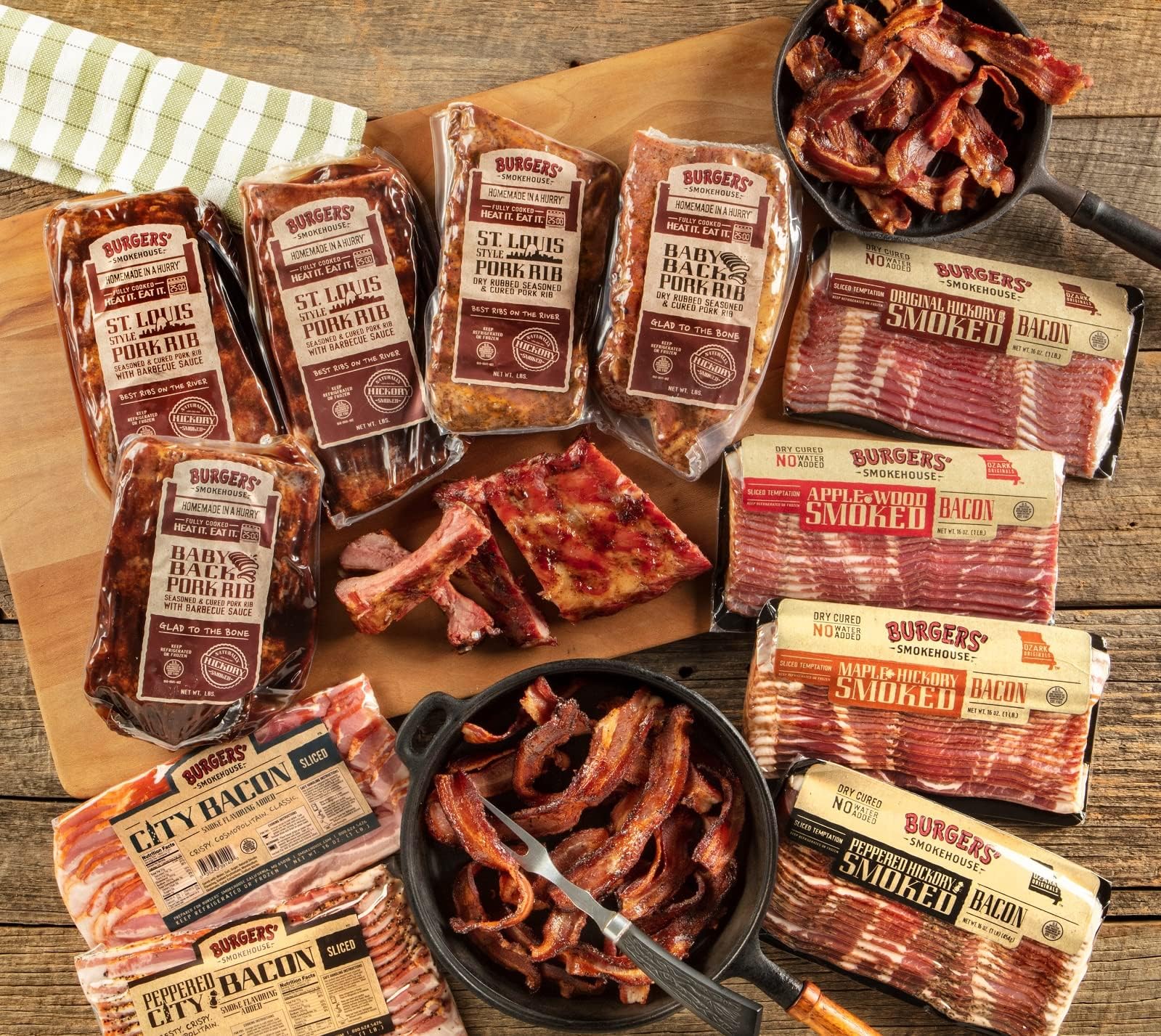 Amazon.com : Burgers' Smokehouse Colossal Bacon & Rib Sampler : Grocery ...