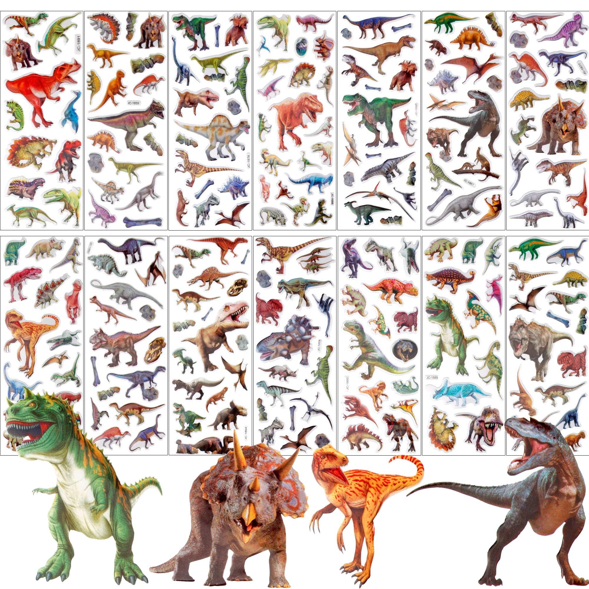 Snapklik.com : Dianosaur Stickers For Kids, 14 Different Sheets 200 ...