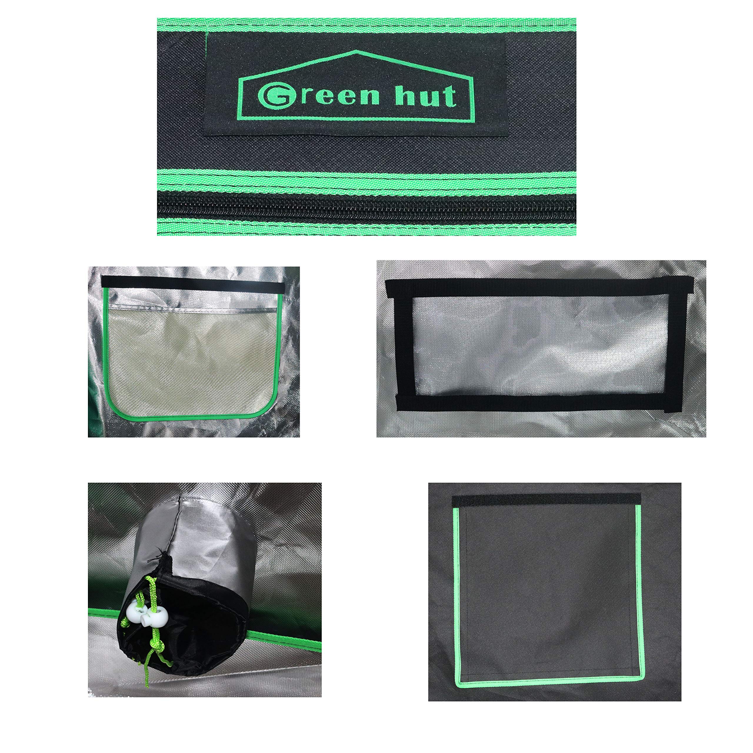 Green hut Grow Tent 96"X48"X78" 600D Mylar Hydroponic Indoor Grow Tent ...