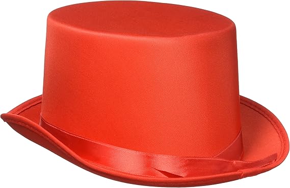 Amazon.com: Satin Sleek Top Hat (red) Party Accessory (1 count) : Toys ...