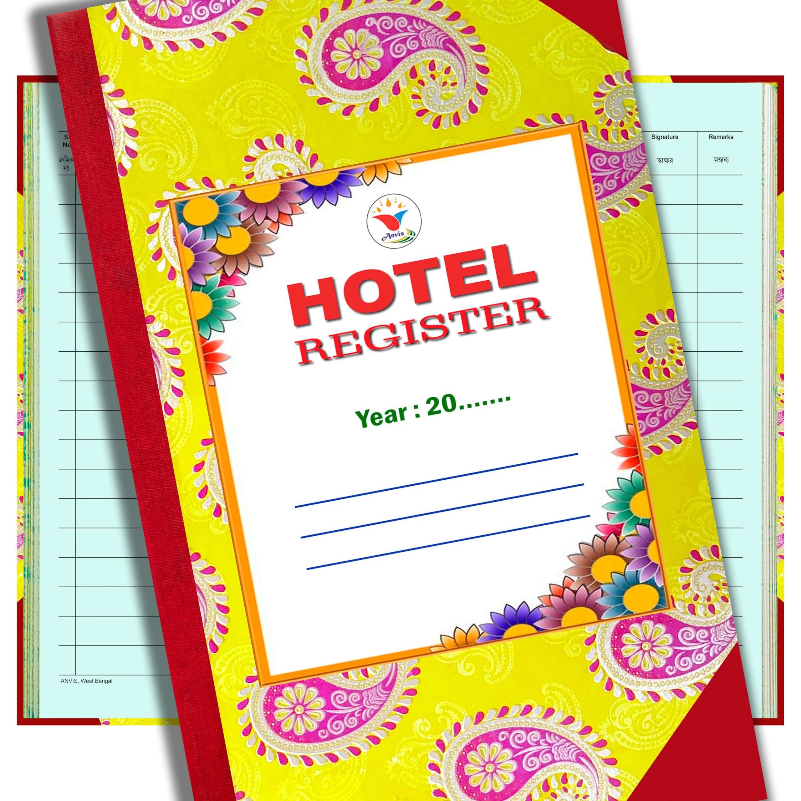 Hotel Register | 200 Sheets | 400 Pages | Format in English and Bengali ...