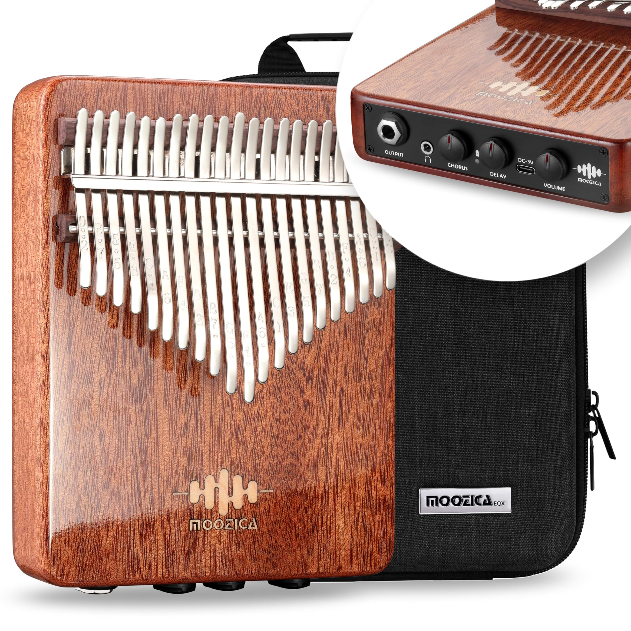 Amazon.com: MOOZICA EQX Series Professional Kalimba, Built-in Piezo ...