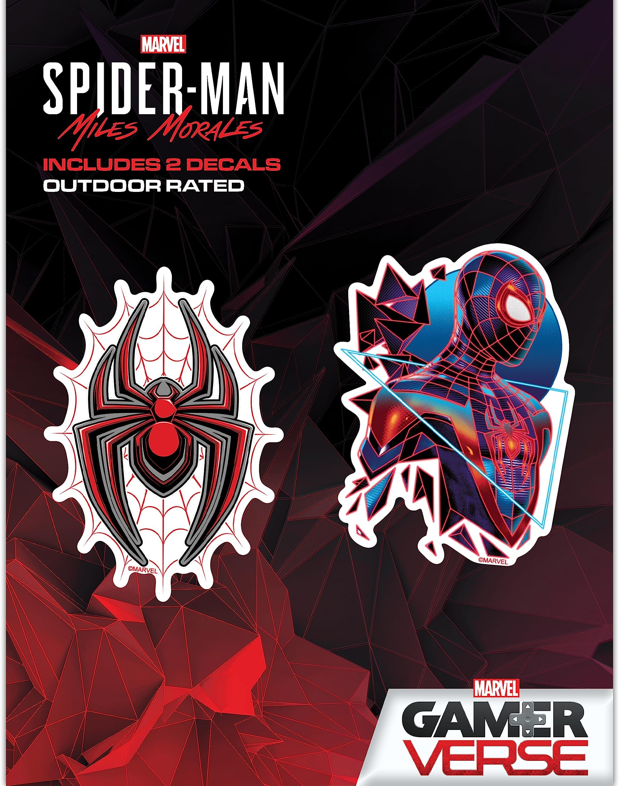 Amazon.com: Marvel Miles Morales Decals - Set of 2 Spider-Man Vinyl ...
