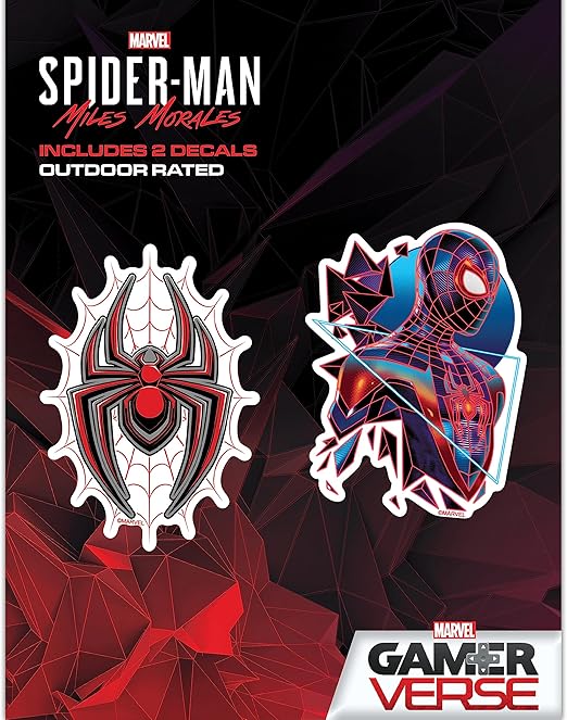 Amazon.com: Marvel Miles Morales Decals - Set of 2 Spider-Man Vinyl ...