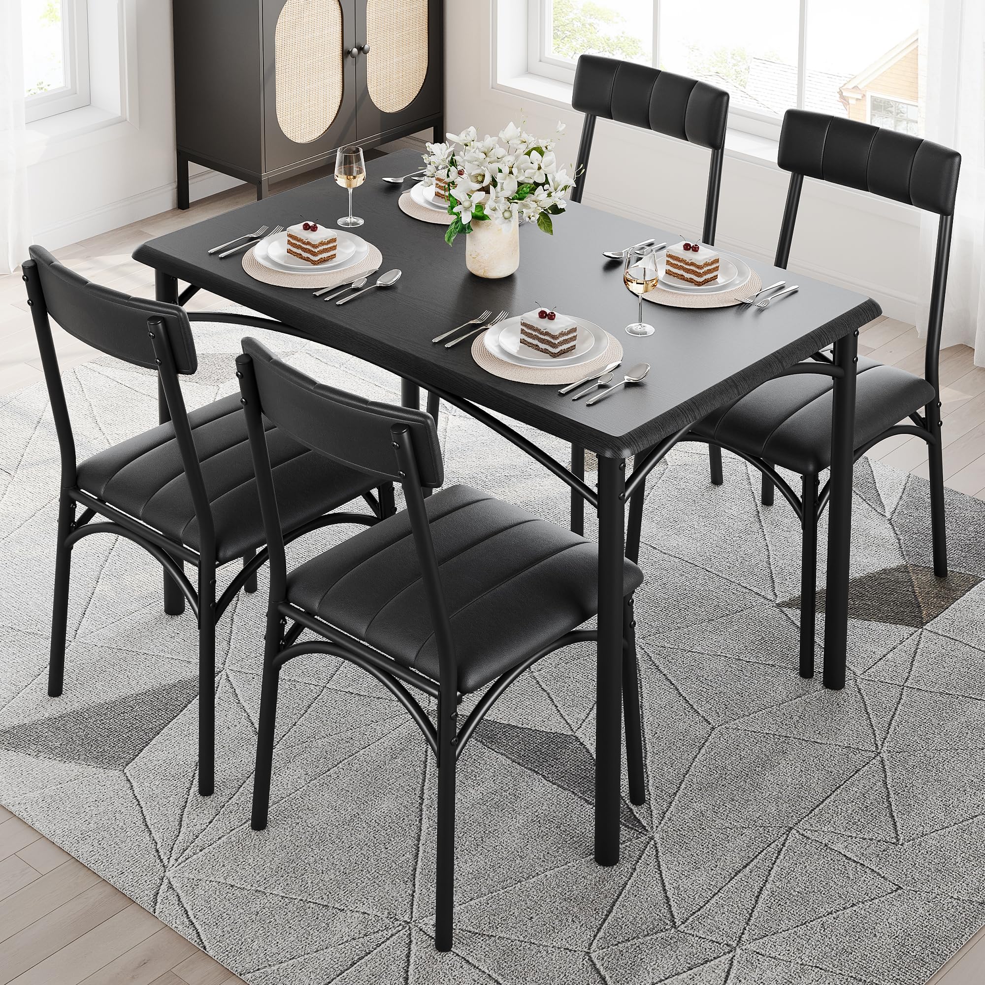 Amazon.com - GAOMON Dining Table Set for 4, Kitchen Table and Chairs ...