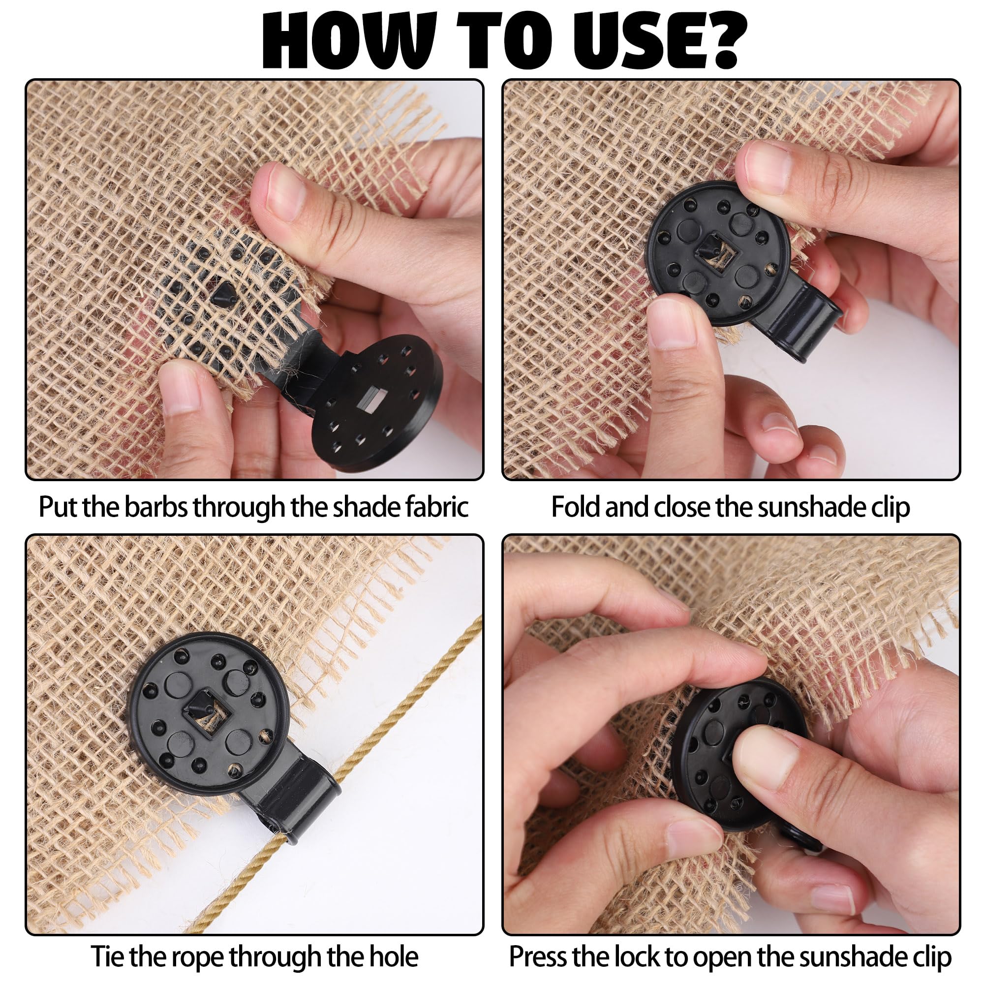 120 Pcs Shade Cloth Clips Heavy Duty Sunshade Cloth Fixing Clips ...