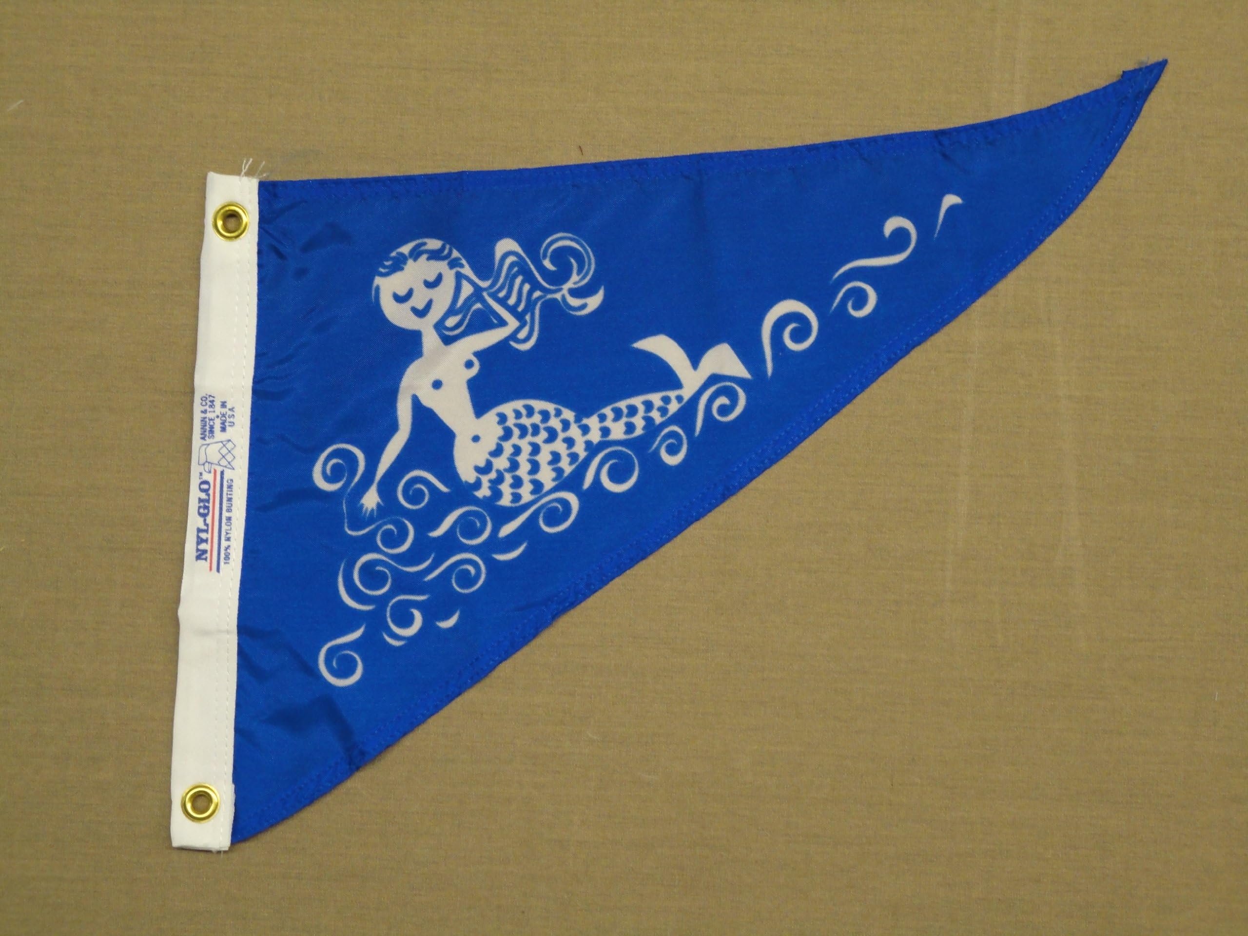 Amazon.com : Mermaid Fun Indoor Outdoor Dyed Nylon Boat Flag Pennant ...