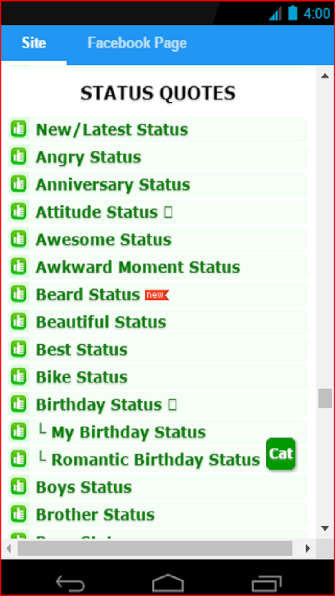 For Love Facebook Status Messages