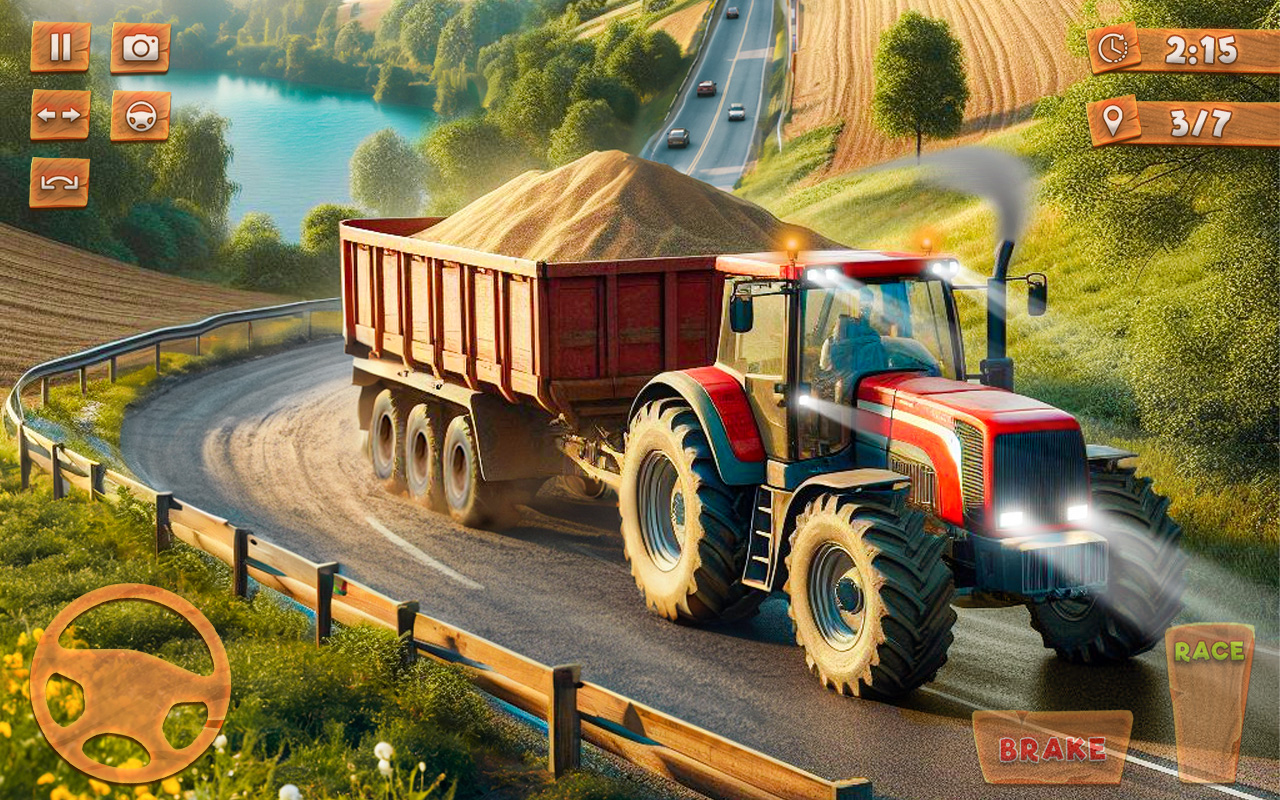 Cargo Tractor Trolley Game, Hill Tractor Trolley Simulator, Tractor ...