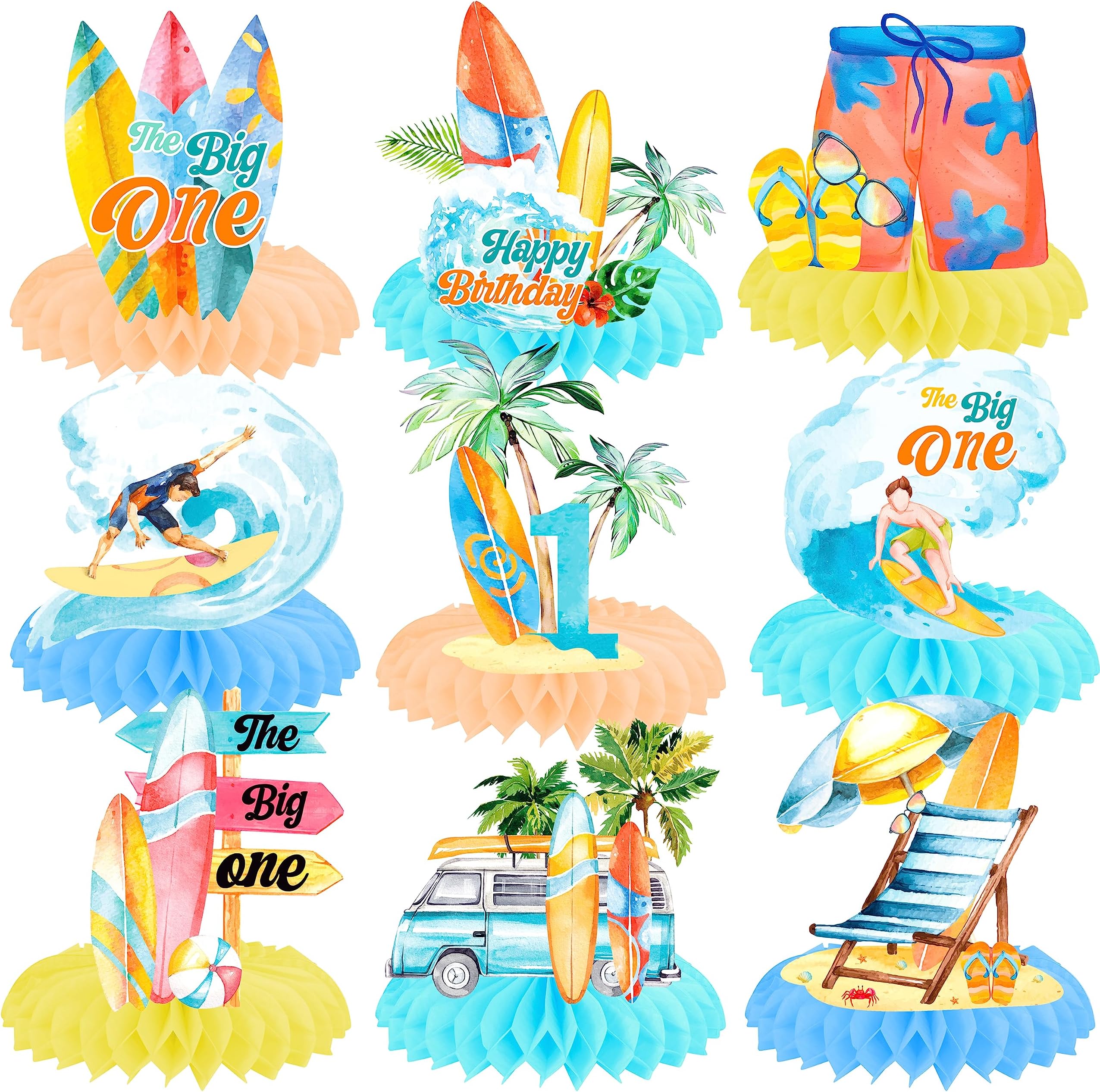 Amazon.com: Summer Surfing Party Hanging Swirls Vintage Surfing ...