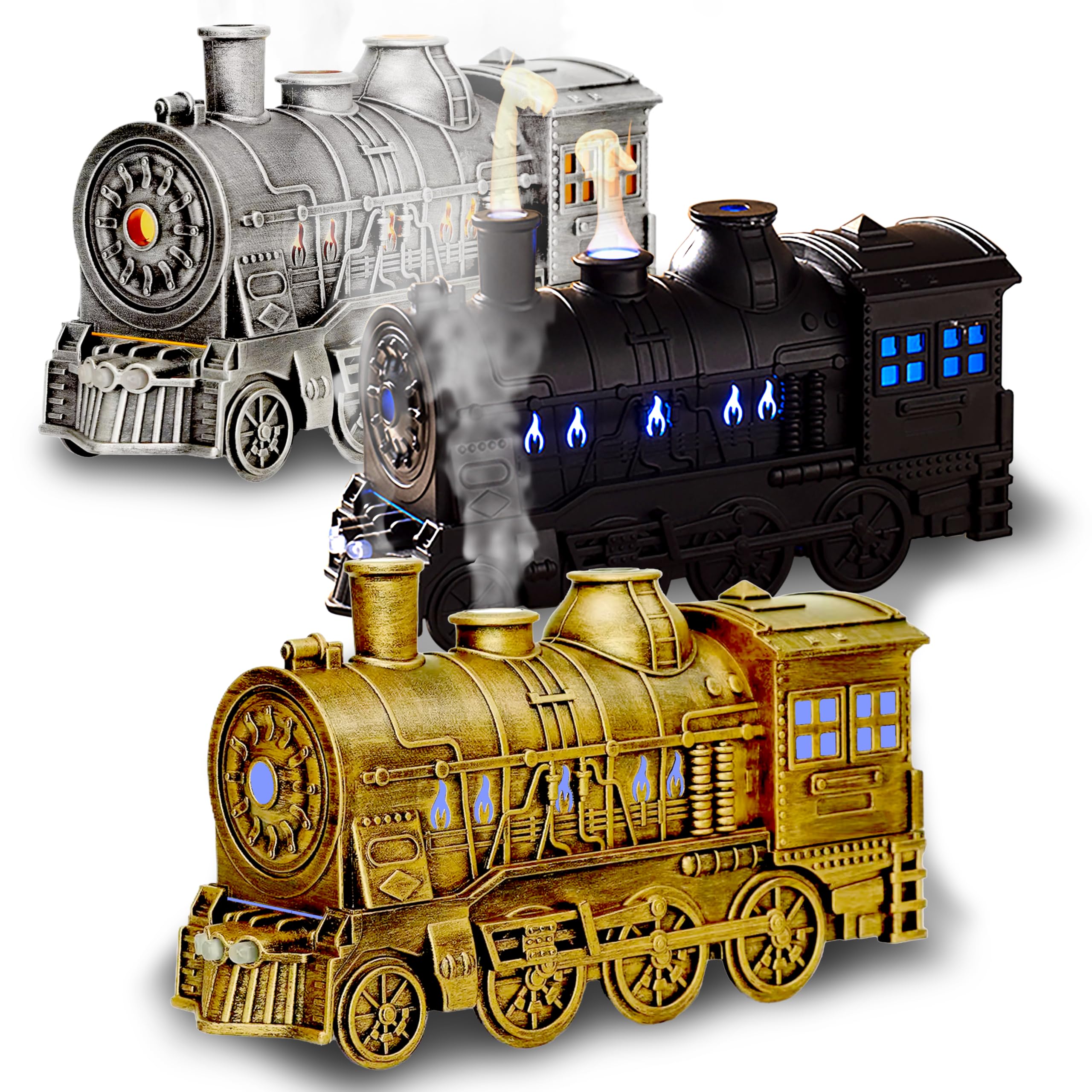 Amazon.com: OMEO Gold Small Train Aromatherapy Humidifier & Essential ...