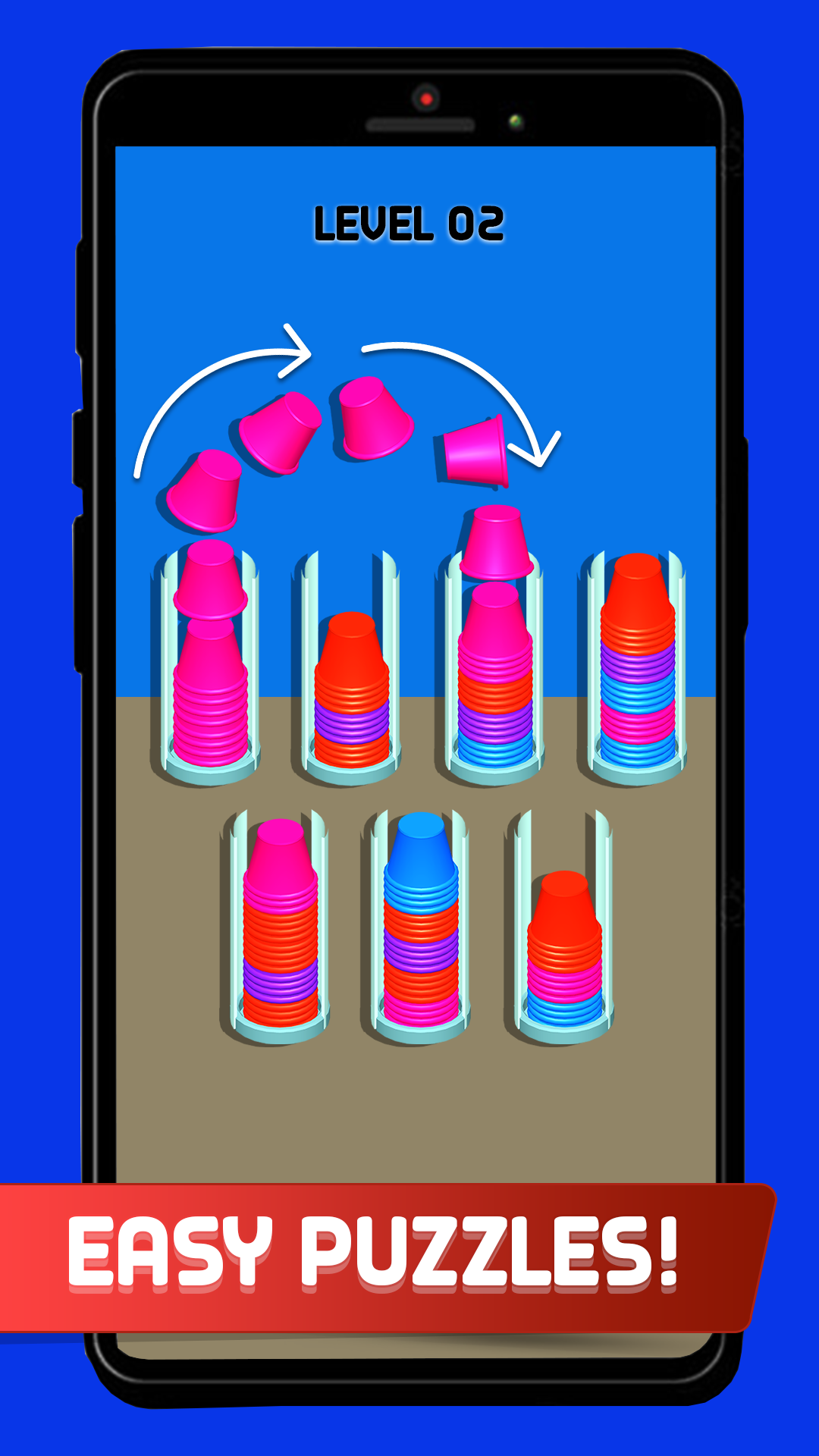 Cup Color Sort Master Match Puzzle 3D: Match Colored Cups Stack Sorting Puzzle Game - App on ...