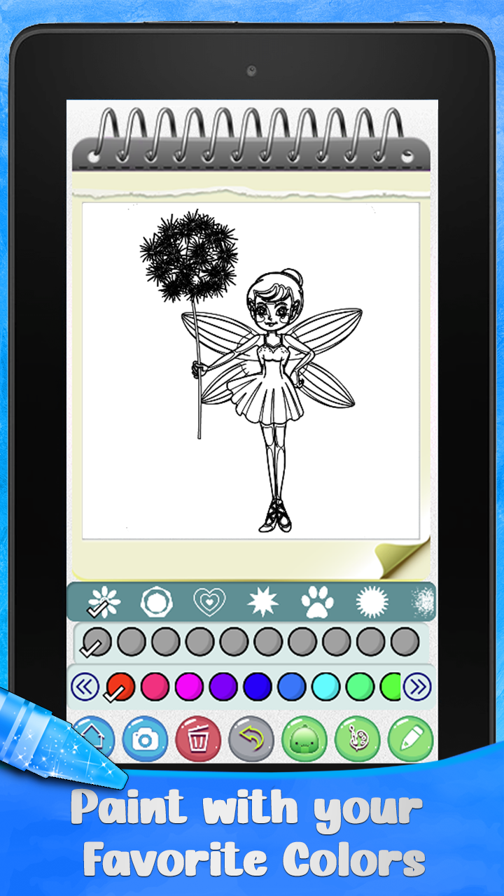 Cute Tinkerbell Coloring Pages : A Fairies Princess Coloring Game - App ...