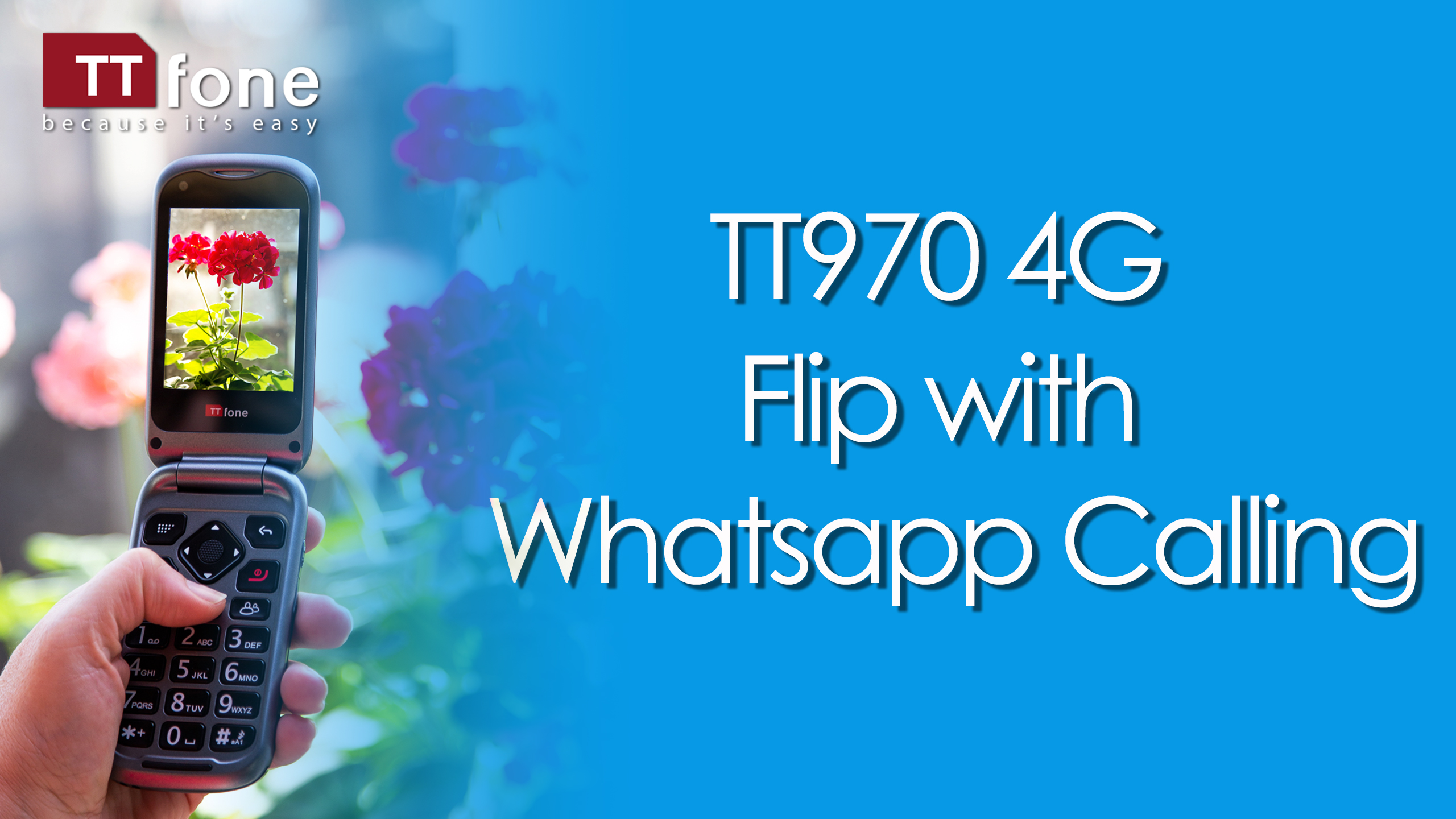 TTfone TT970 Whatsapp4G Touchscreen Senior Big Button mobile
