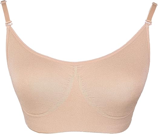 DANSHOW Women and Girls Professional Nude Dance Ballet Bras with Clear ...