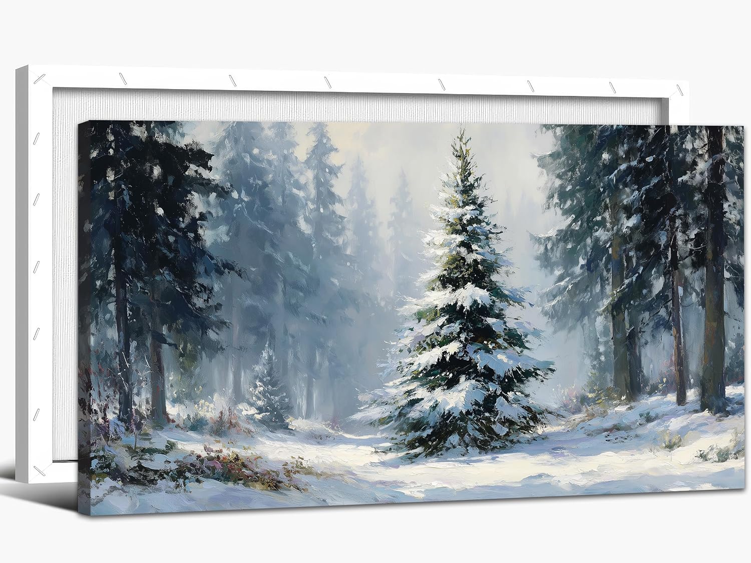 Amazon.com: GUTTATY Winter Canvas Wall Art, Snow Forest Wall Decor ...