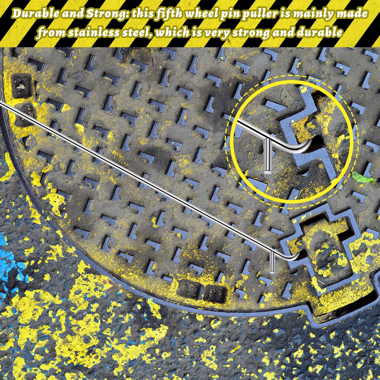 4 Pack 31" 5th Wheel Pin Puller Solid Steel Chrome Plated Fifth Wheel ...