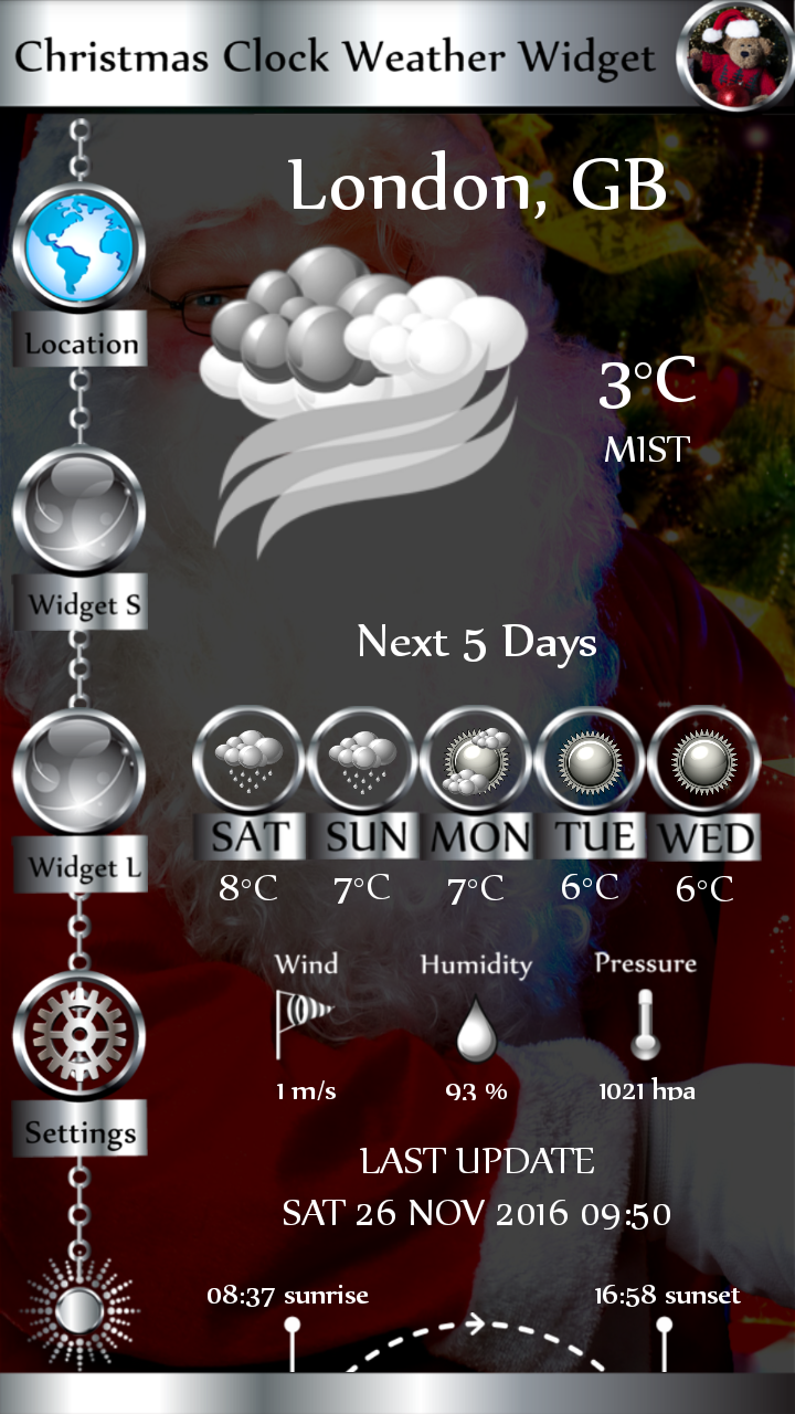 Christmas Clock Weather Widget - App on Amazon Appstore