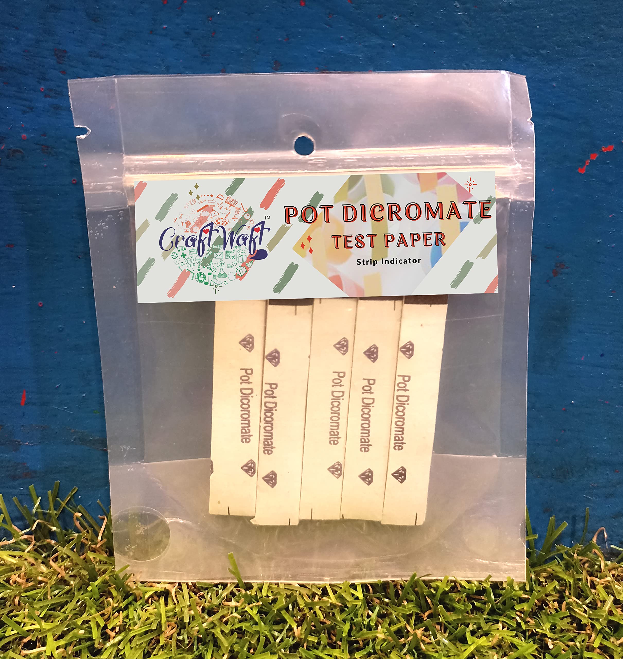 CRAFTWAFT Potassium Dichromate Test Paper [Vial of 100 Strips] for Lab ...