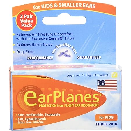 Amazon.com: New Super Soft Adult EarPlanes® Ear Plugs Airplane Travel ...