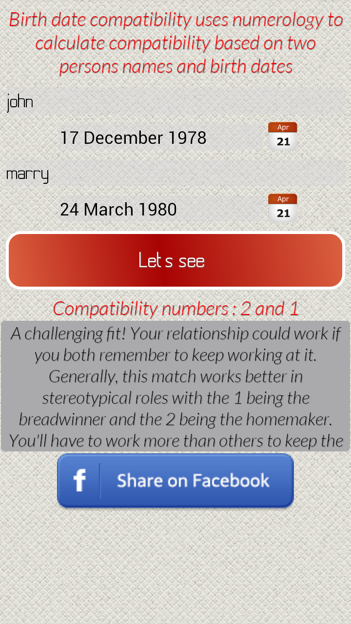 Love Compatibility - App on Amazon Appstore