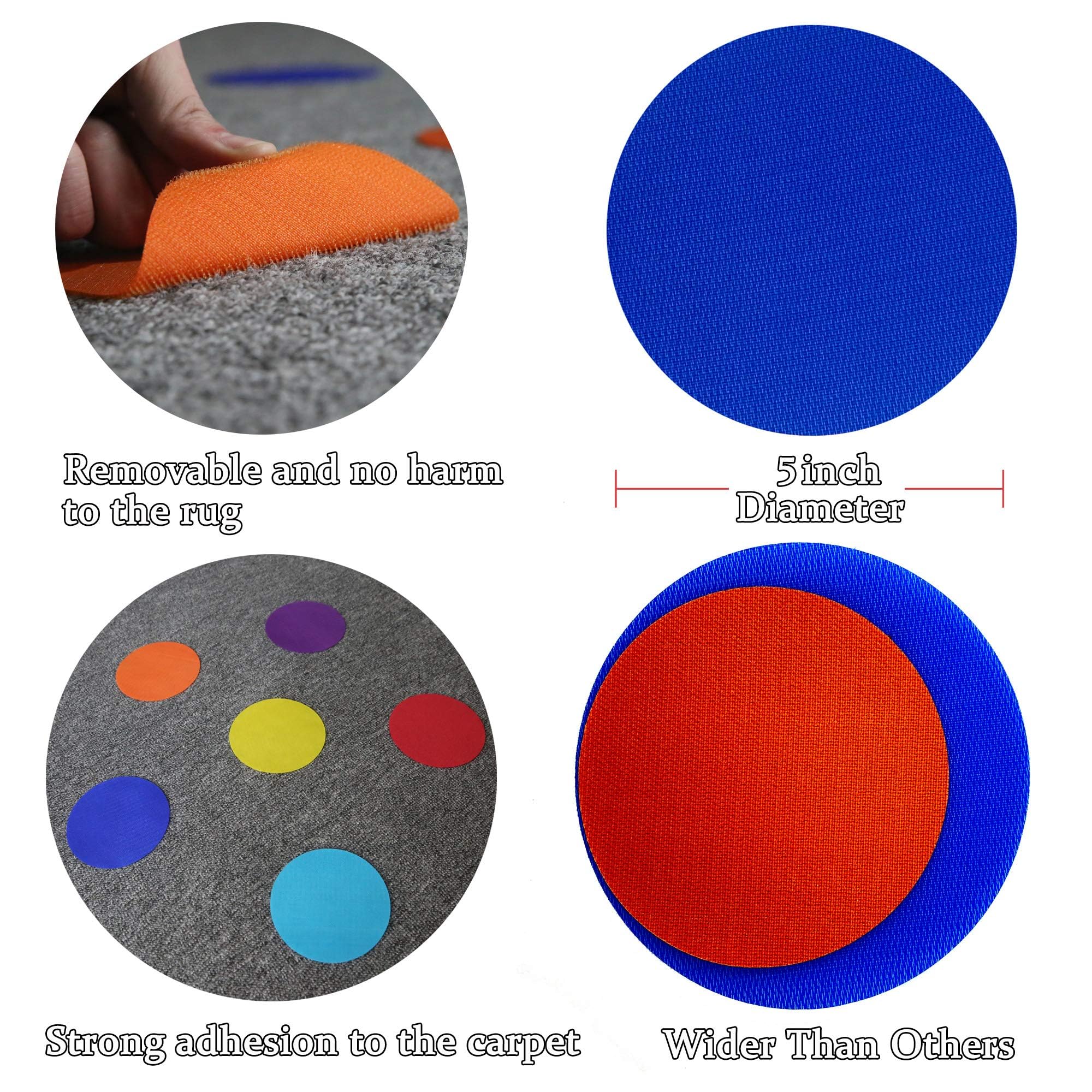 Snapklik.com : Carpet Markers 5" For Kids, Multicolor Spot Circle ...
