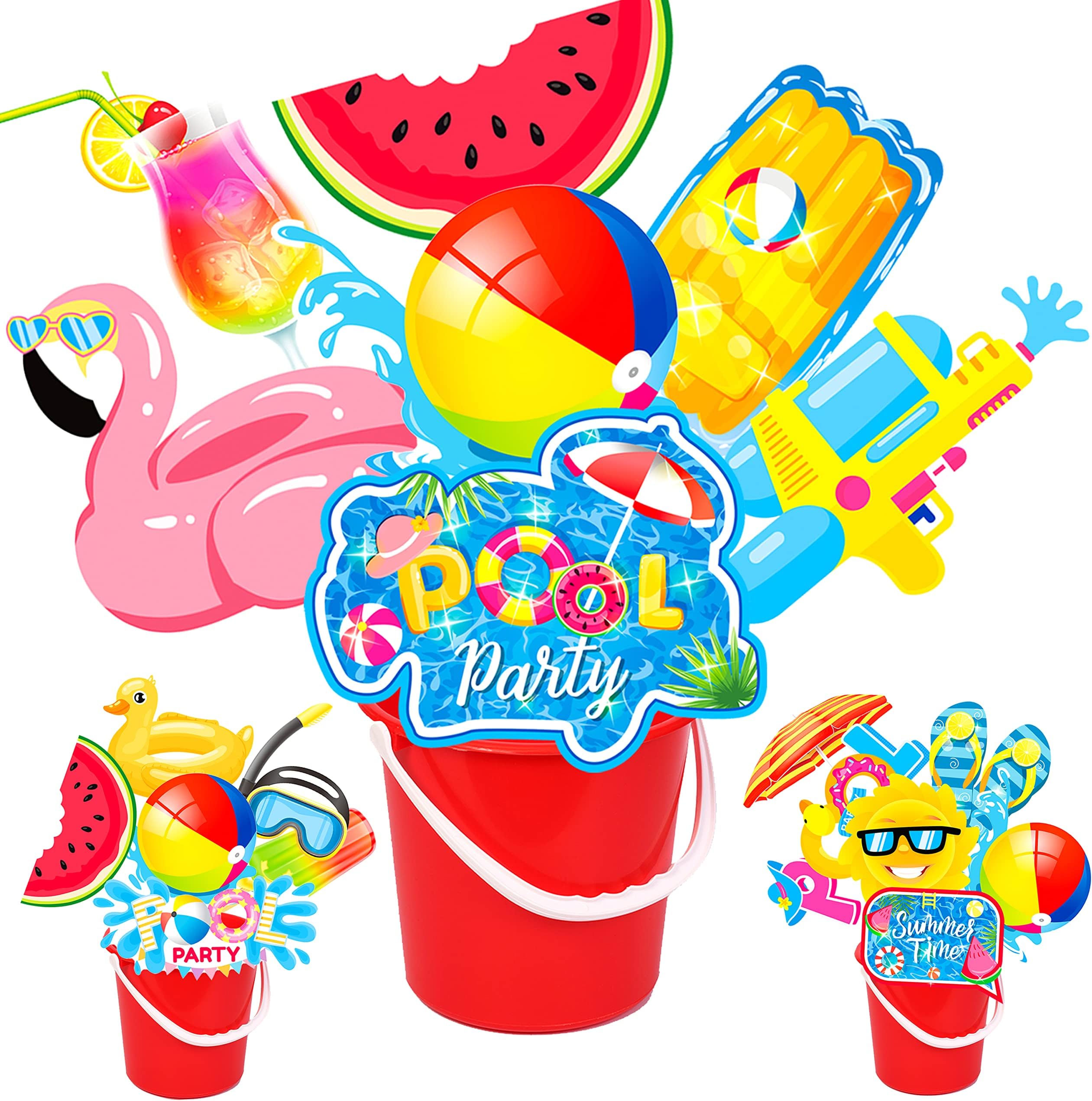 Amazon.com: 15Pcs Summer Pool Party Centerpiece Sticks Summer Pool ...