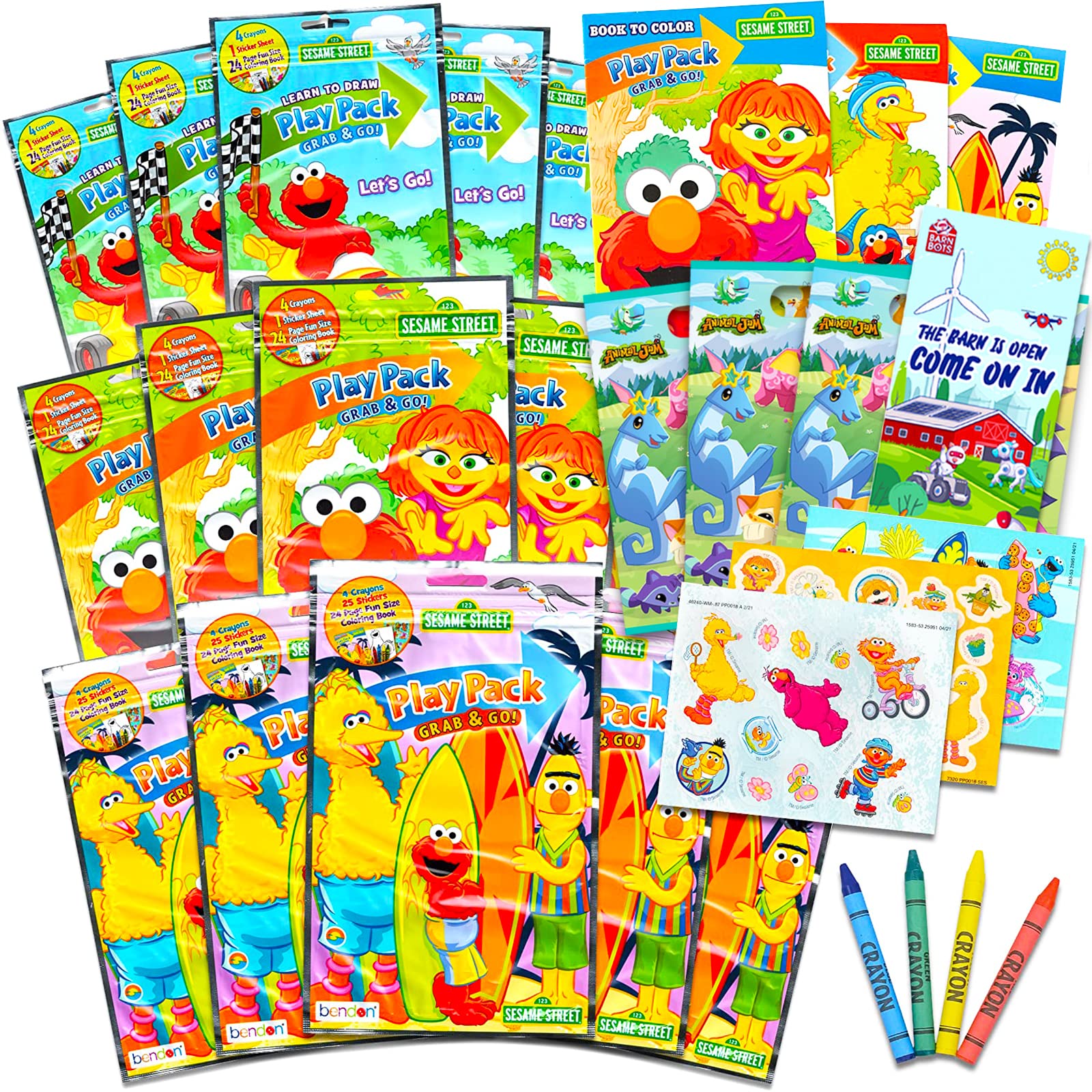 Buy Bendon Set of 15 Kids Play Packs Bundle ~ Fun Party Favors Coloring ...