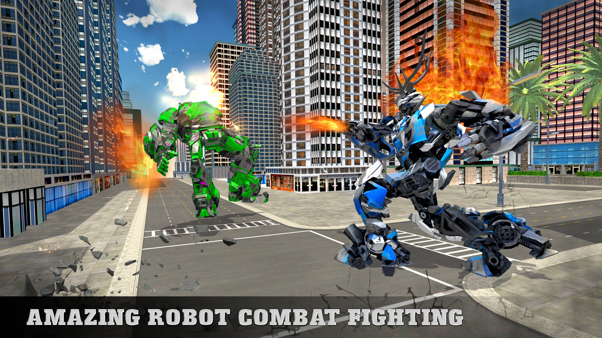 US Police Deer Robot Cop Car Transforming Games:www.amazon.com:Appstore ...