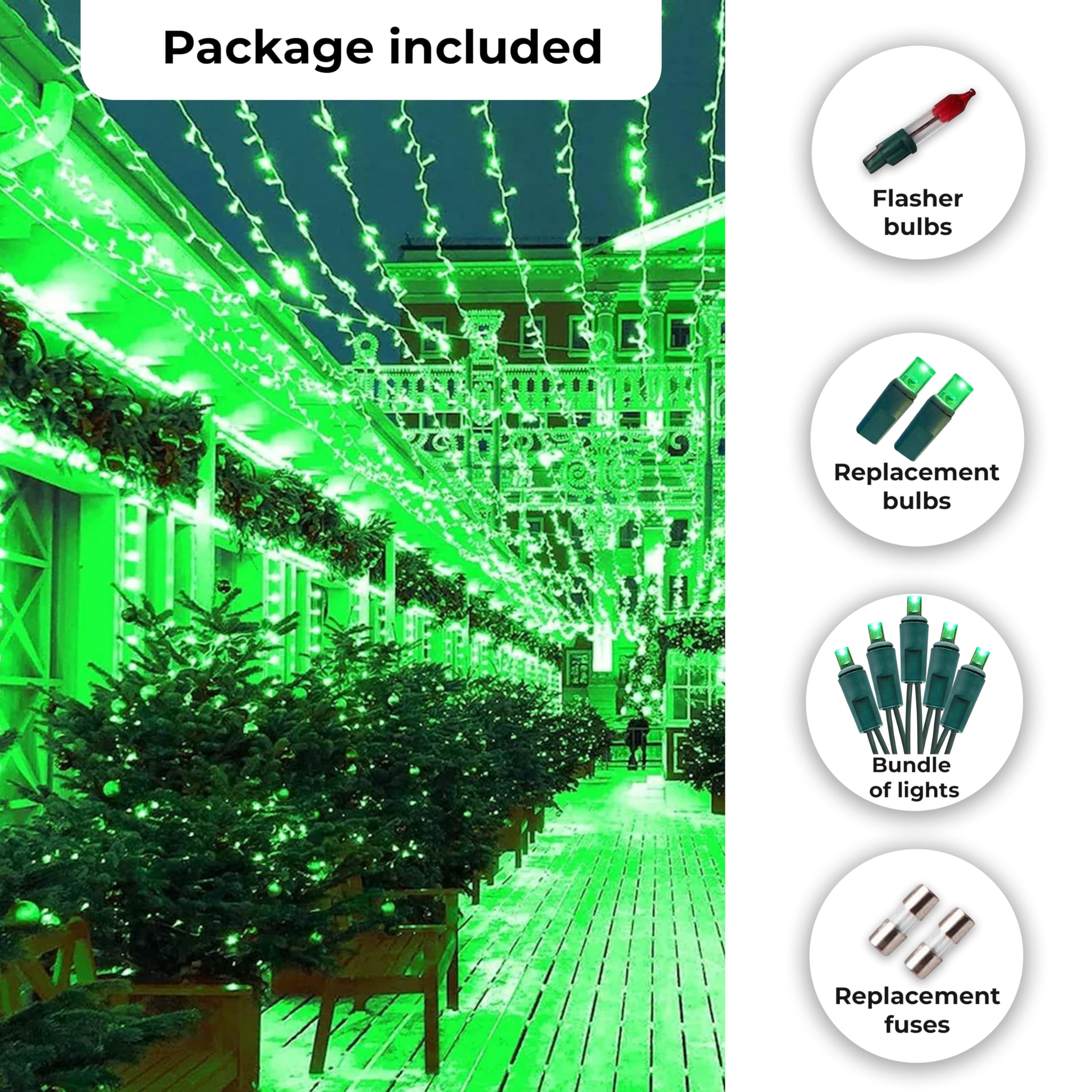 Mini Luces Navideñas Verdes