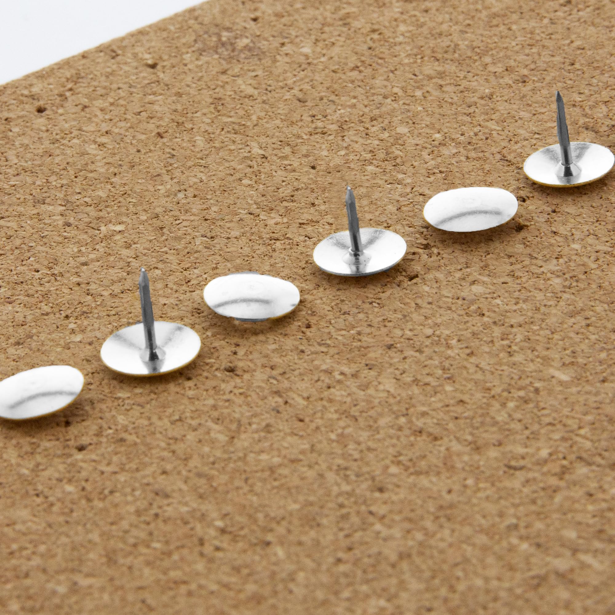 Snapklik.com : BAZIC Push Pins, Nickel Silver Flat Head Steel Point ...