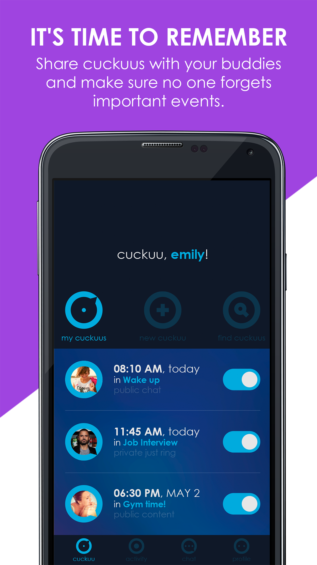 Cuckuu: Social Alarm Clock:Amazon.ca:Appstore for Android