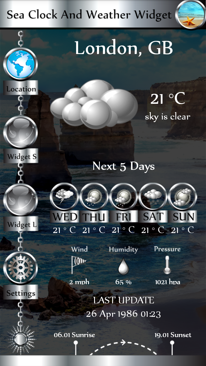 Sea Clock And Weather Widget - App on Amazon Appstore