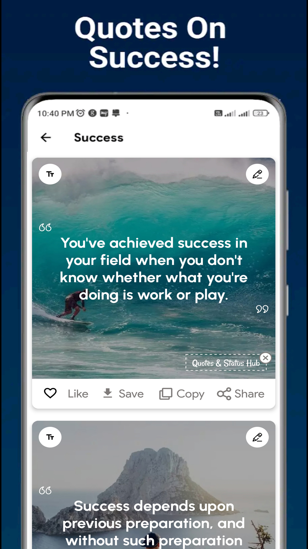 Quotes & Status Hub - App on the Amazon Appstore