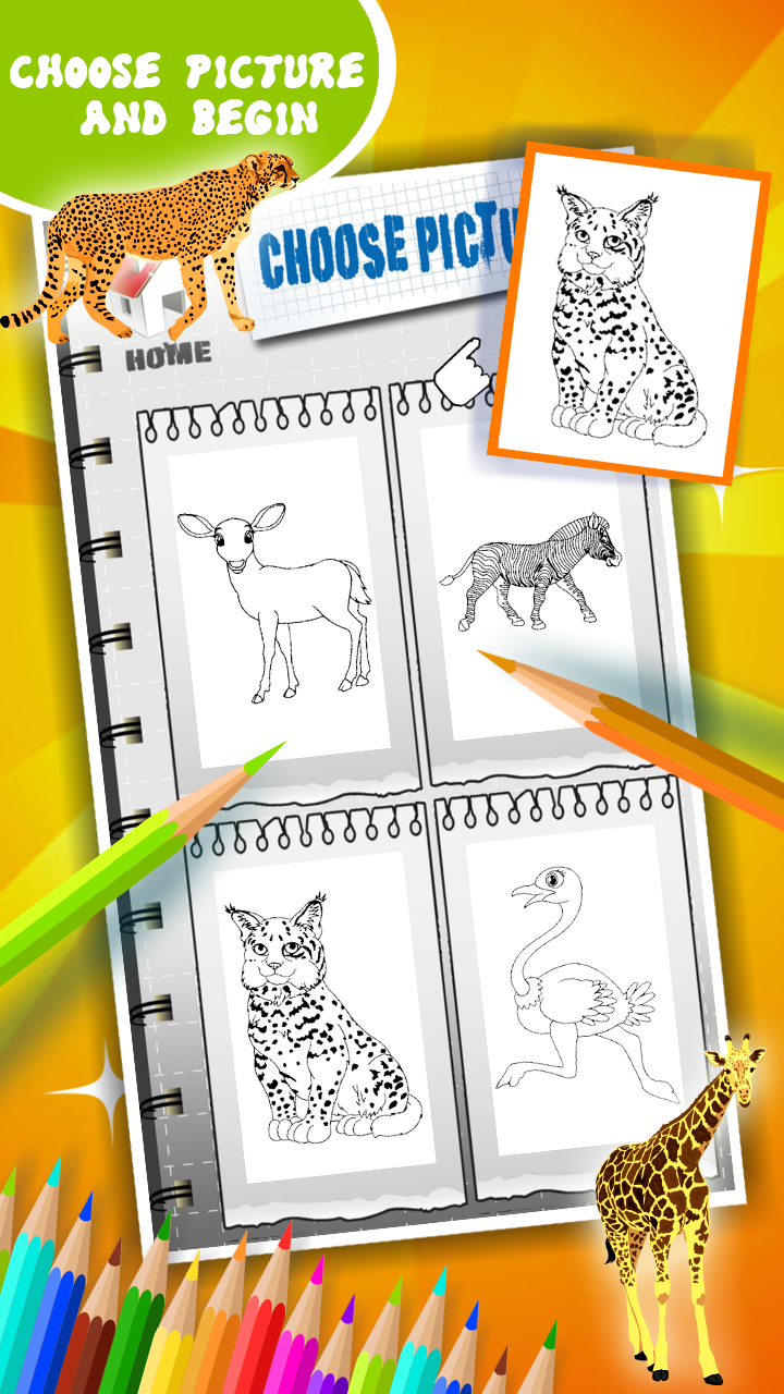 Wild Animals Coloring Book - App on Amazon Appstore