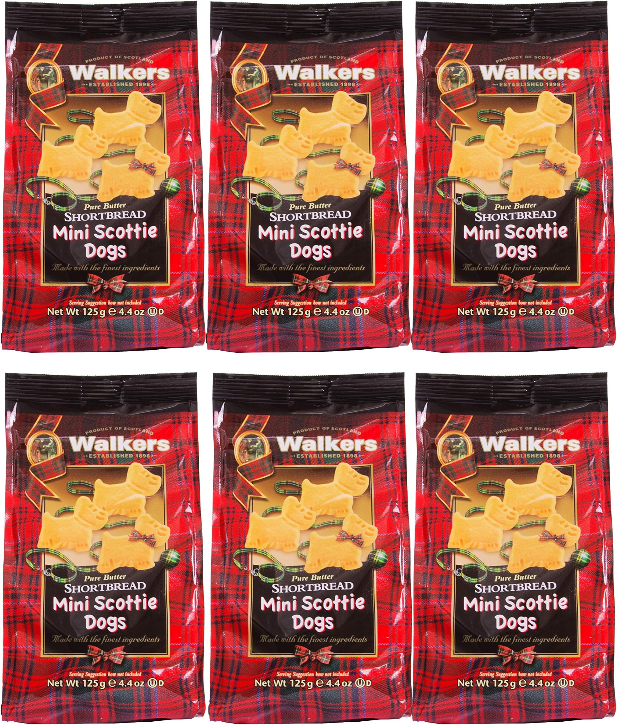 Amazon.com: Walker's Shortbread Mini Scottie Dog Shaped Cookies, Pure ...