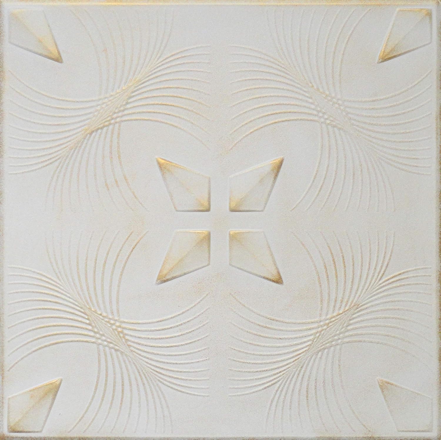 Amazon.com: R41 White Satin Washed Gold 20x20 Amazing Styrofoam Tin ...