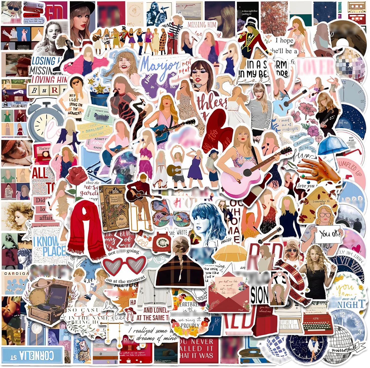 Amazon.com: FETITI 150 PCS Singer Stickers Music Album Stickers for ...