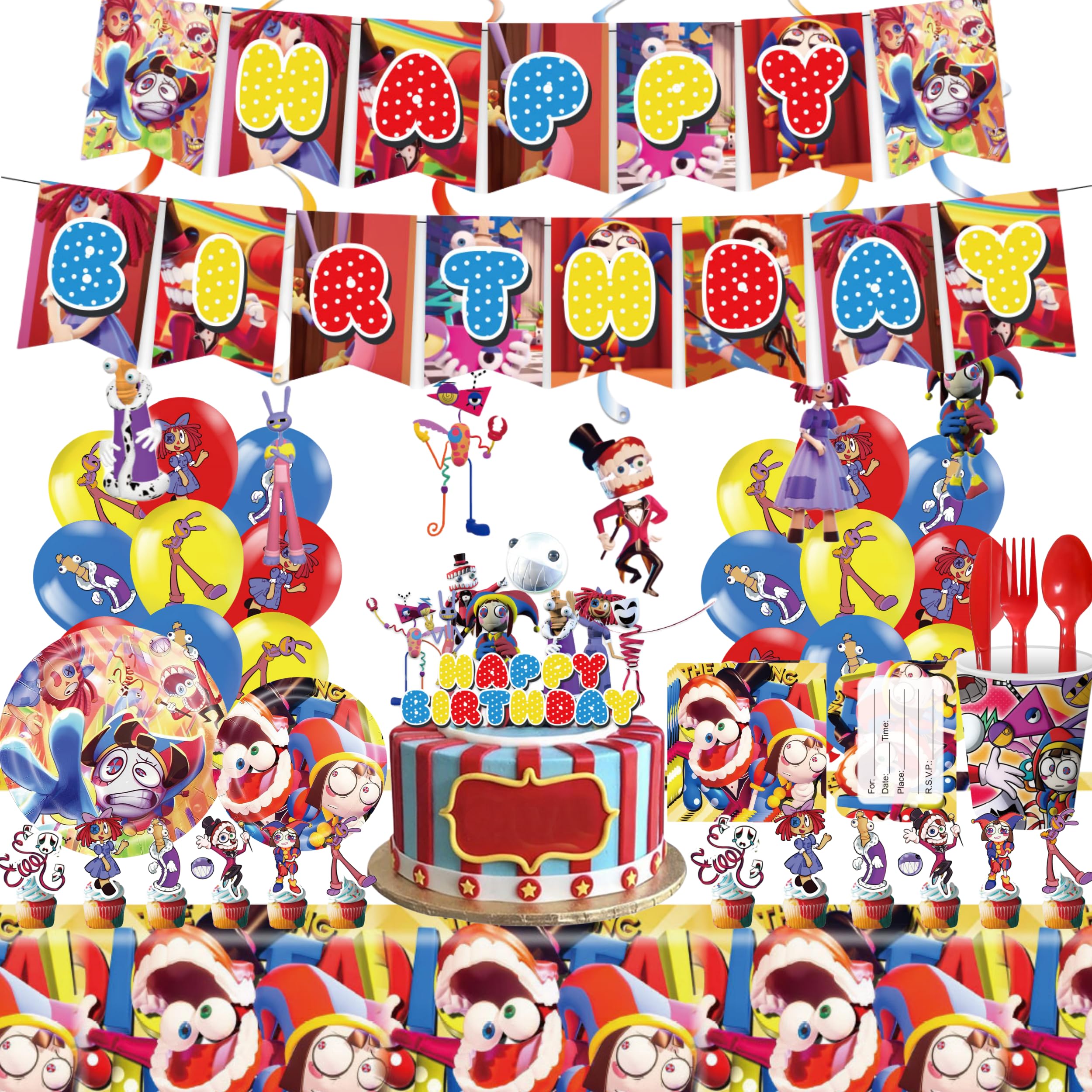 Snapklik.com : Digital Circus Birthday Party Supplies,The Amazing ...