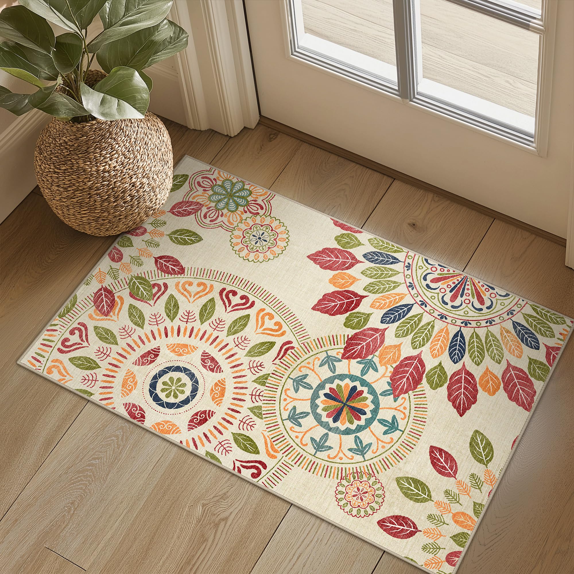 Amazon.com: Bavni Rugs for Entryway, Stain Resistant Washable Rugs Non ...