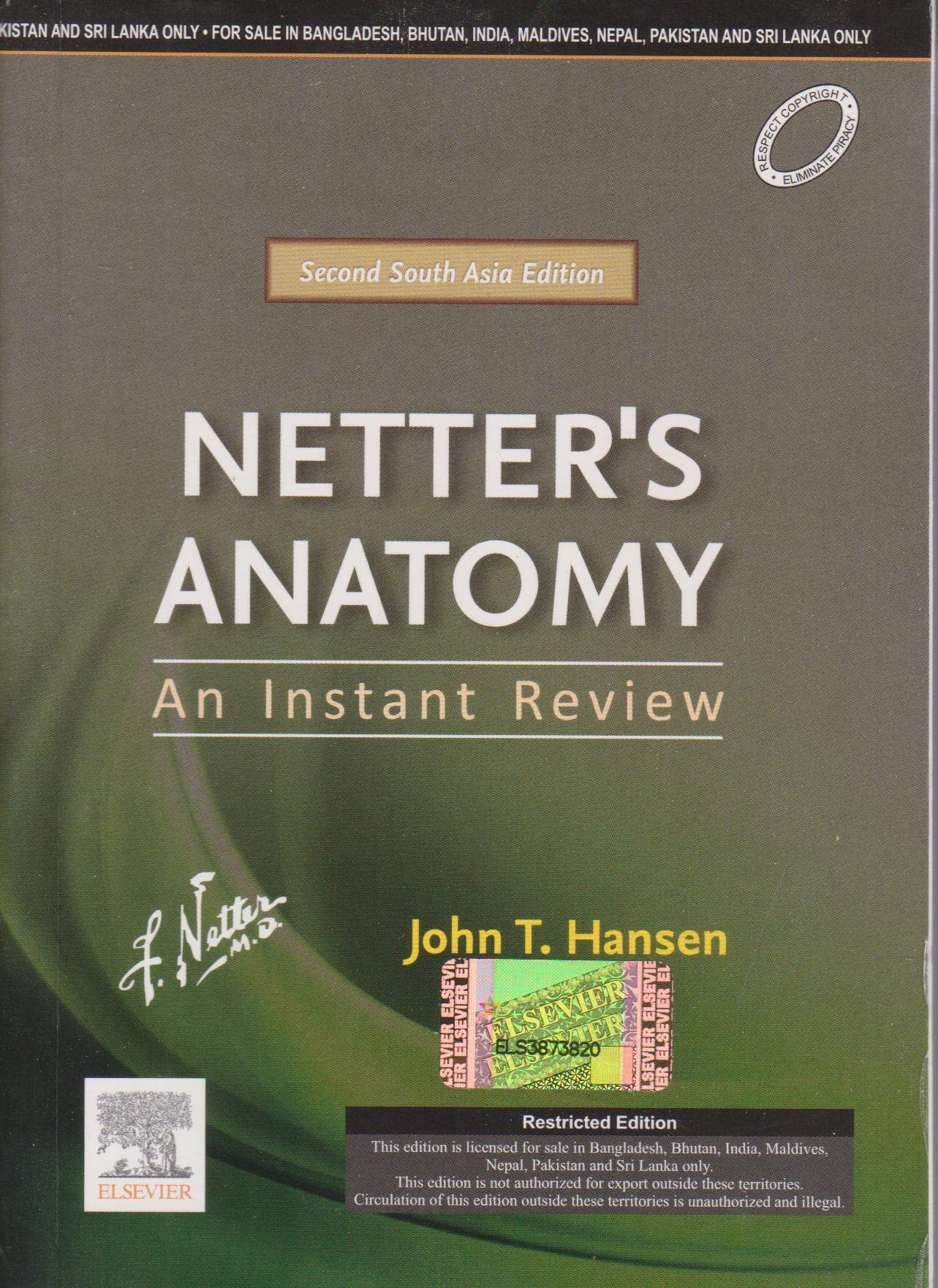 Buy Netter's Anatomy: An Instant Review, Second South Asia Edition Book ...