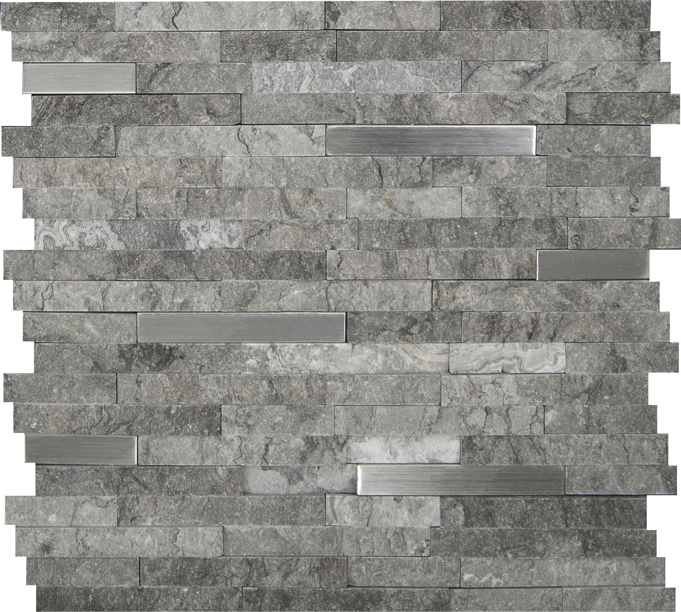 Stacked Stone Tiles With Mesh